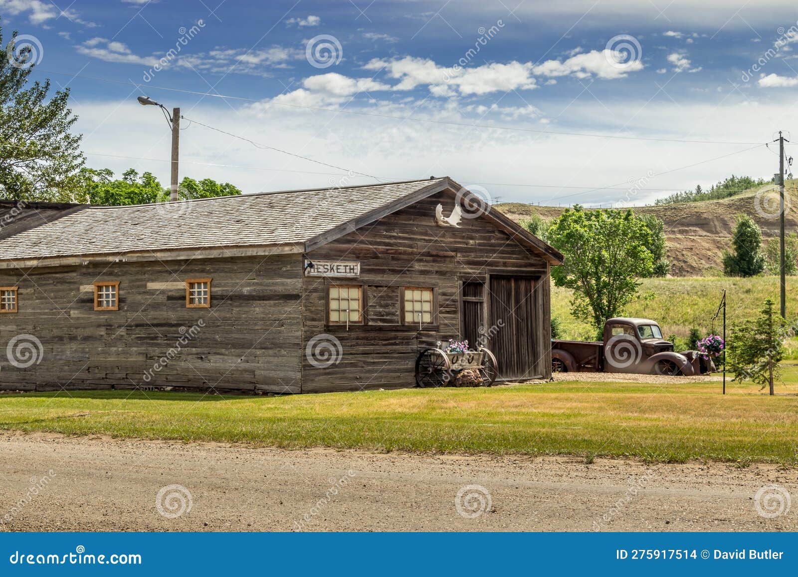 Rustic Buildings in Downtown Heskith Alberta Canada Stock Photo - Image ...