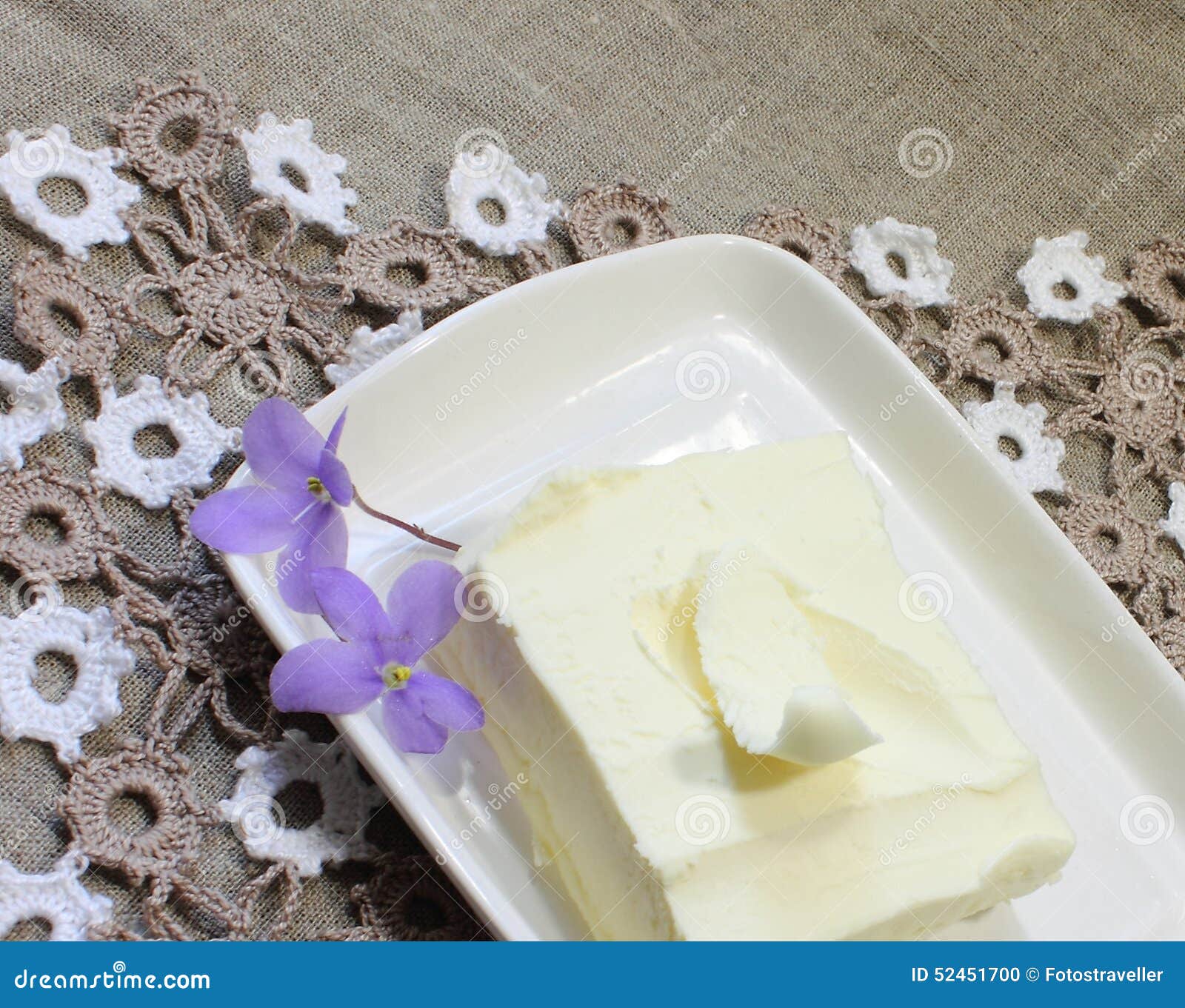 Rustic butter stock photo. Image of traditional, white - 52451700
