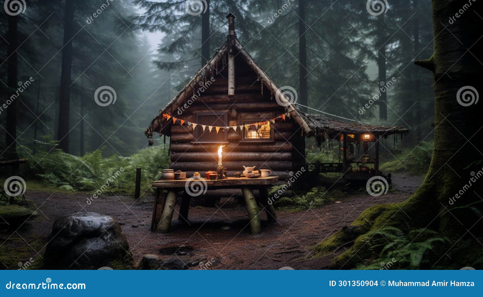 Rustic Cabin Vector Illustration | CartoonDealer.com #2004516