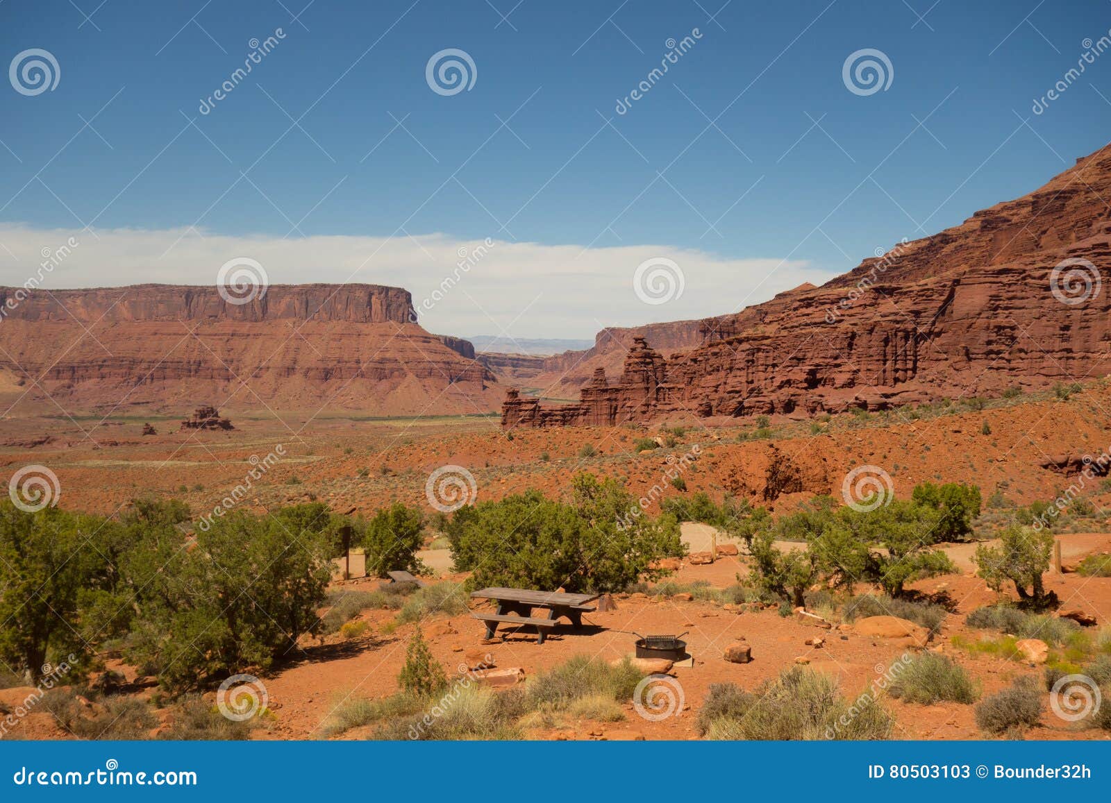 A Rustic Campground in the Desert Stock Image - Image of foliage ...