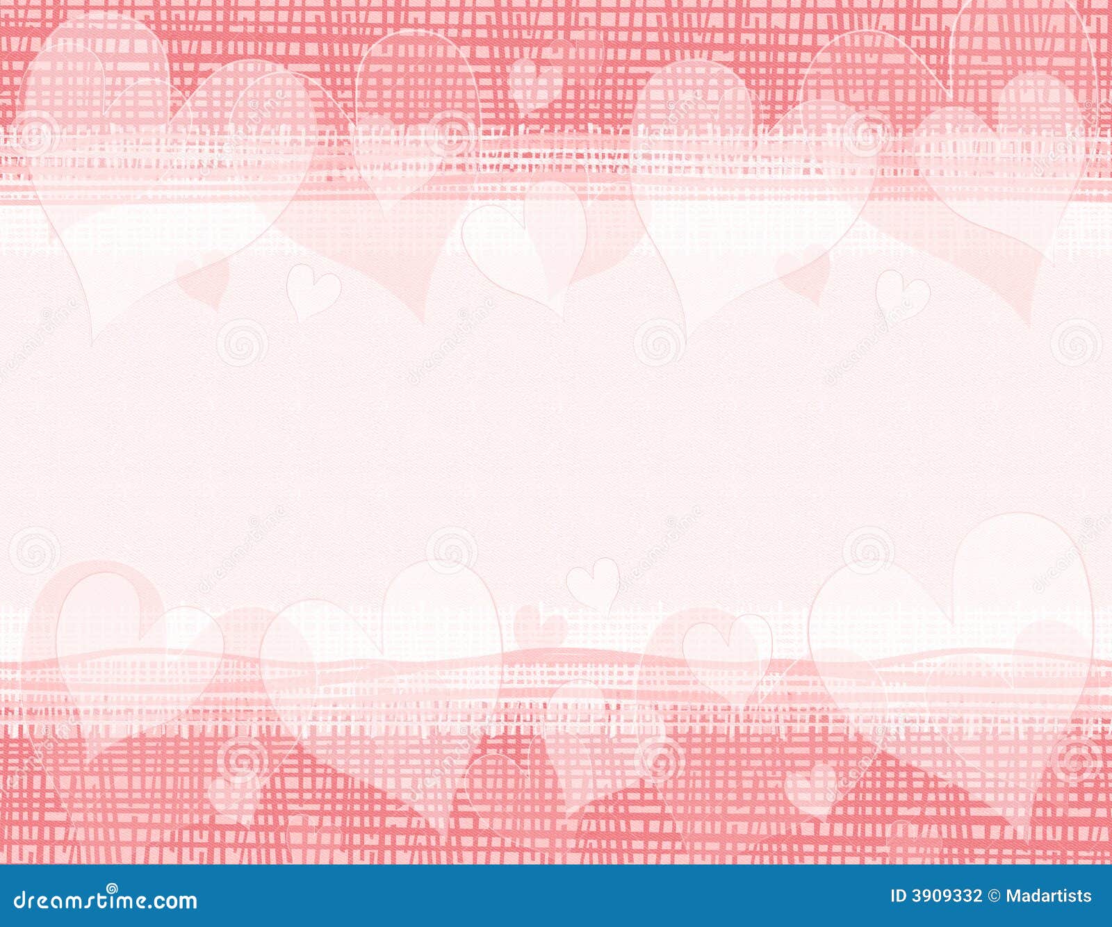 Rustic Canvas Valentine Hearts Border Stock Illustration - Illustration ...