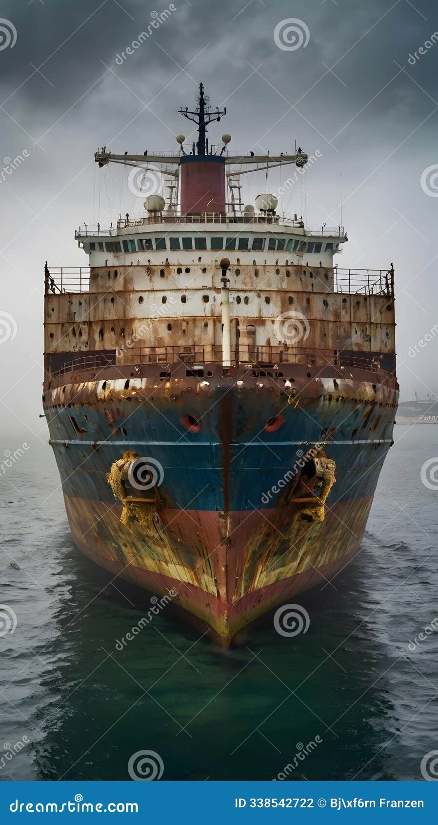 Rustic Cargo Container Transport Ship Vessel Stock Illustration ...