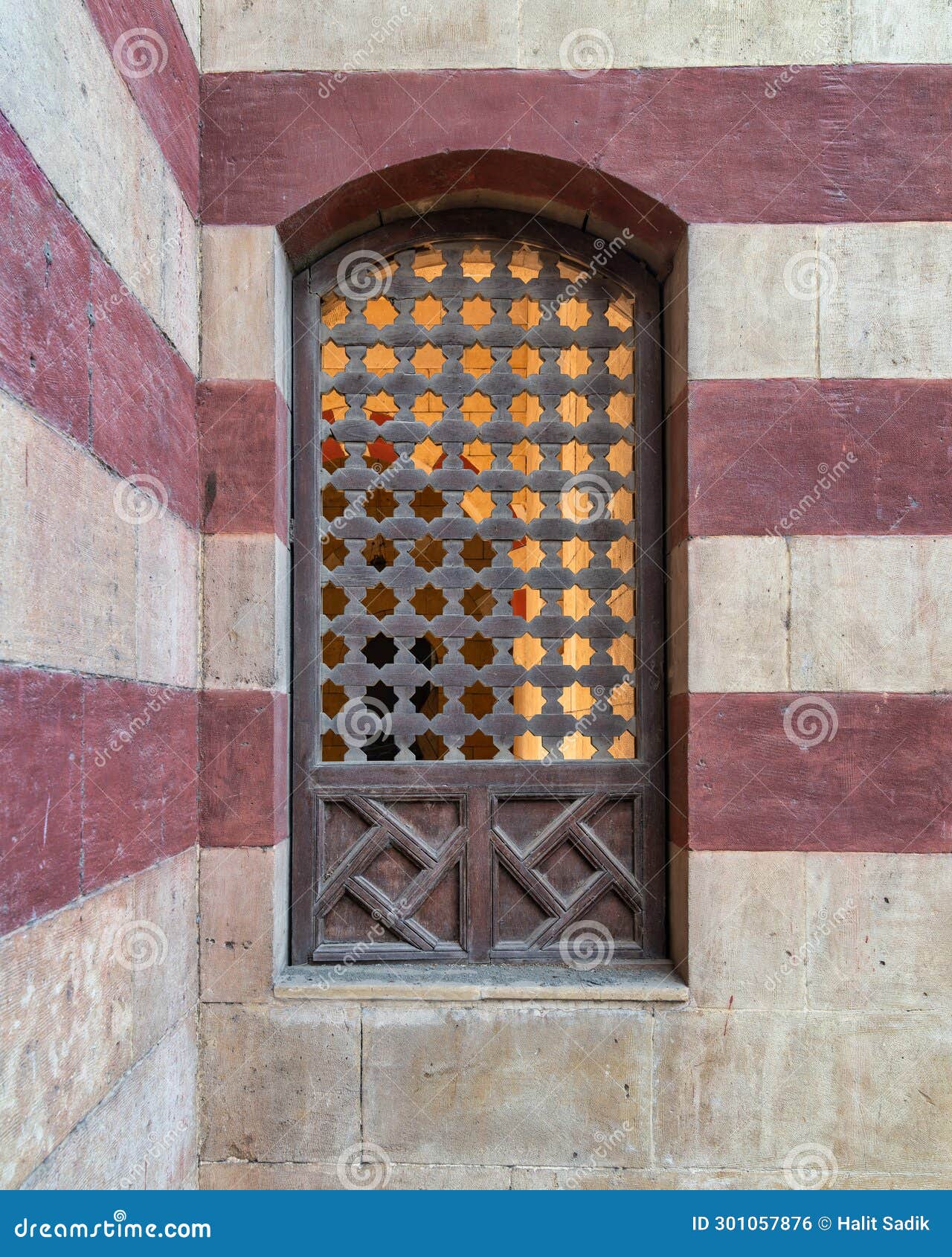 Mamluk Architecture: Rustic Charm, Weathered Wooden Window with Star ...