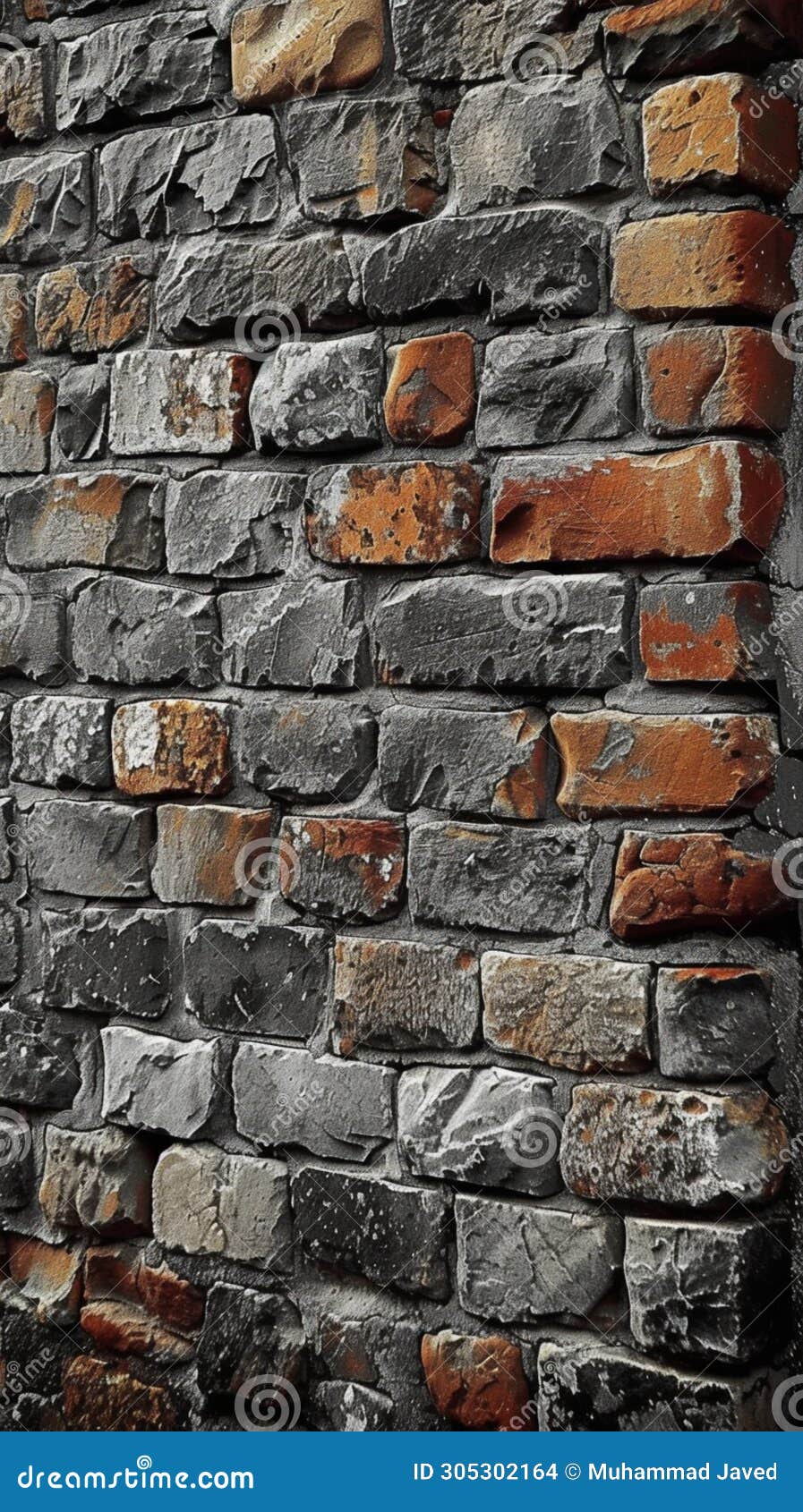 Rustic Charm Weathered Stone Material Forms an Old Brick Wall Stock ...