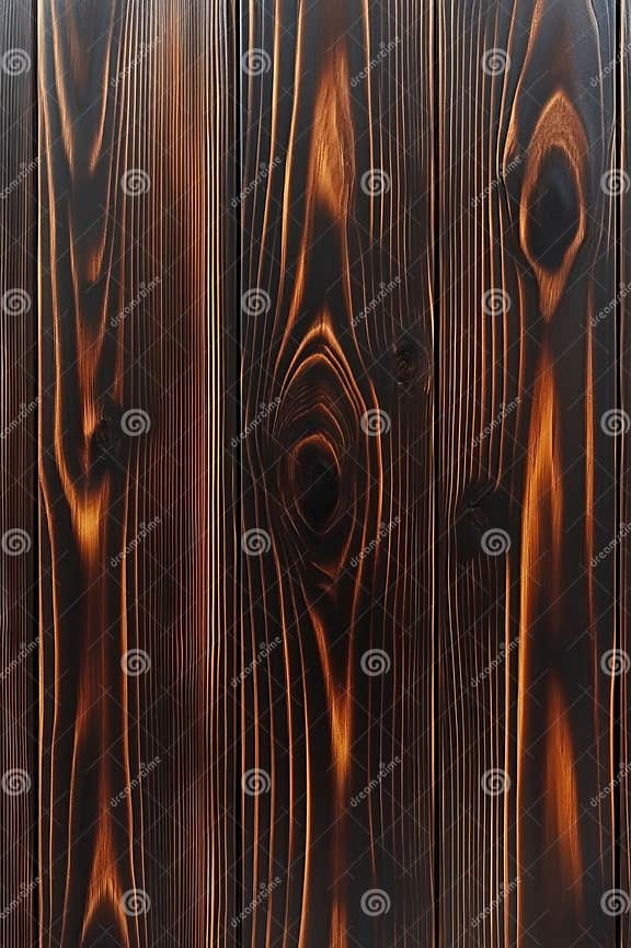 Rustic Charred Wood Texture with Natural Grains and Knots for ...
