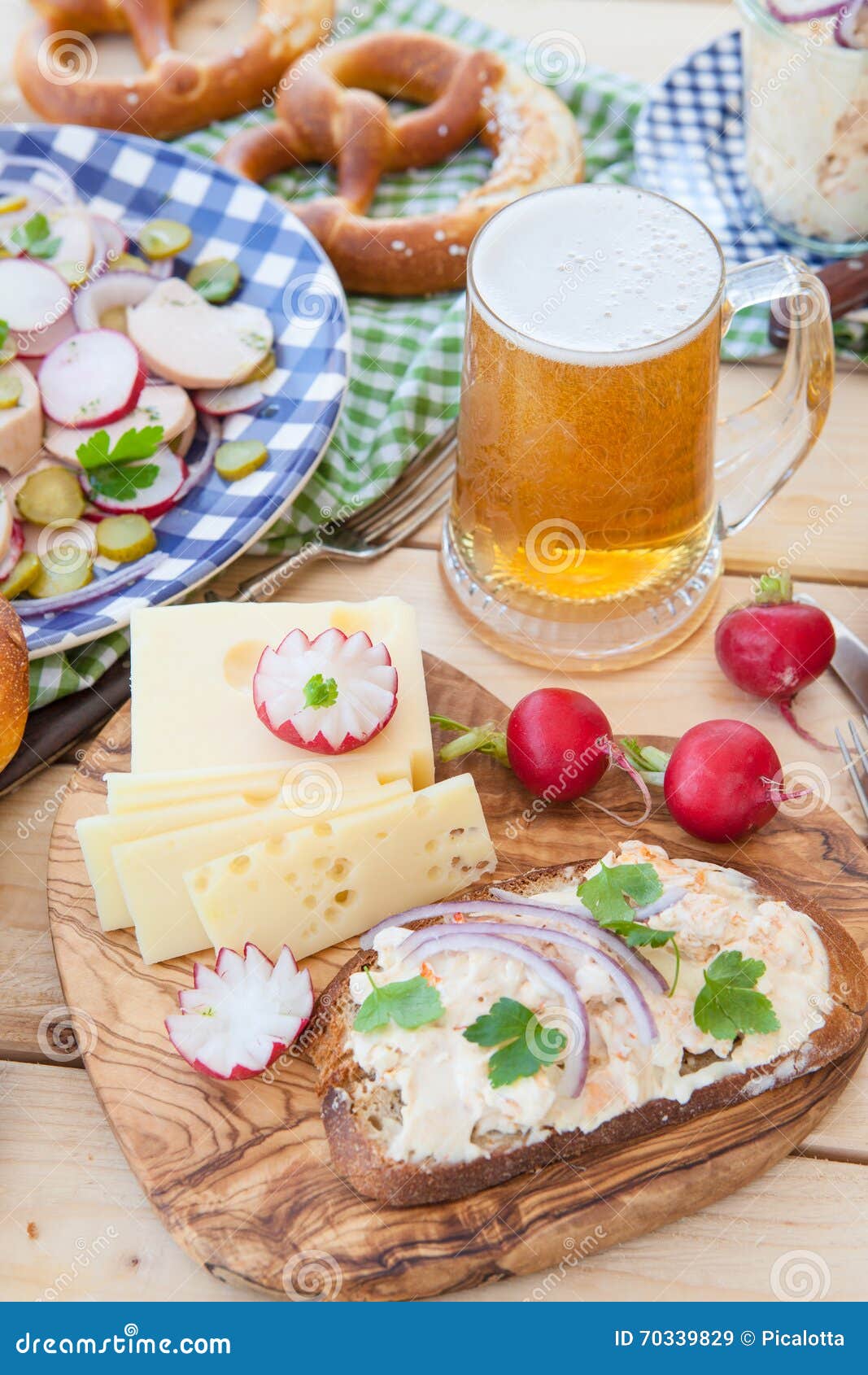 Rustic cheese platter stock image. Image of parsley, bavarian - 70339829