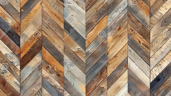 Rustic Chevron Wood Pattern with Diverse Tones. Stock Photo - Image of ...