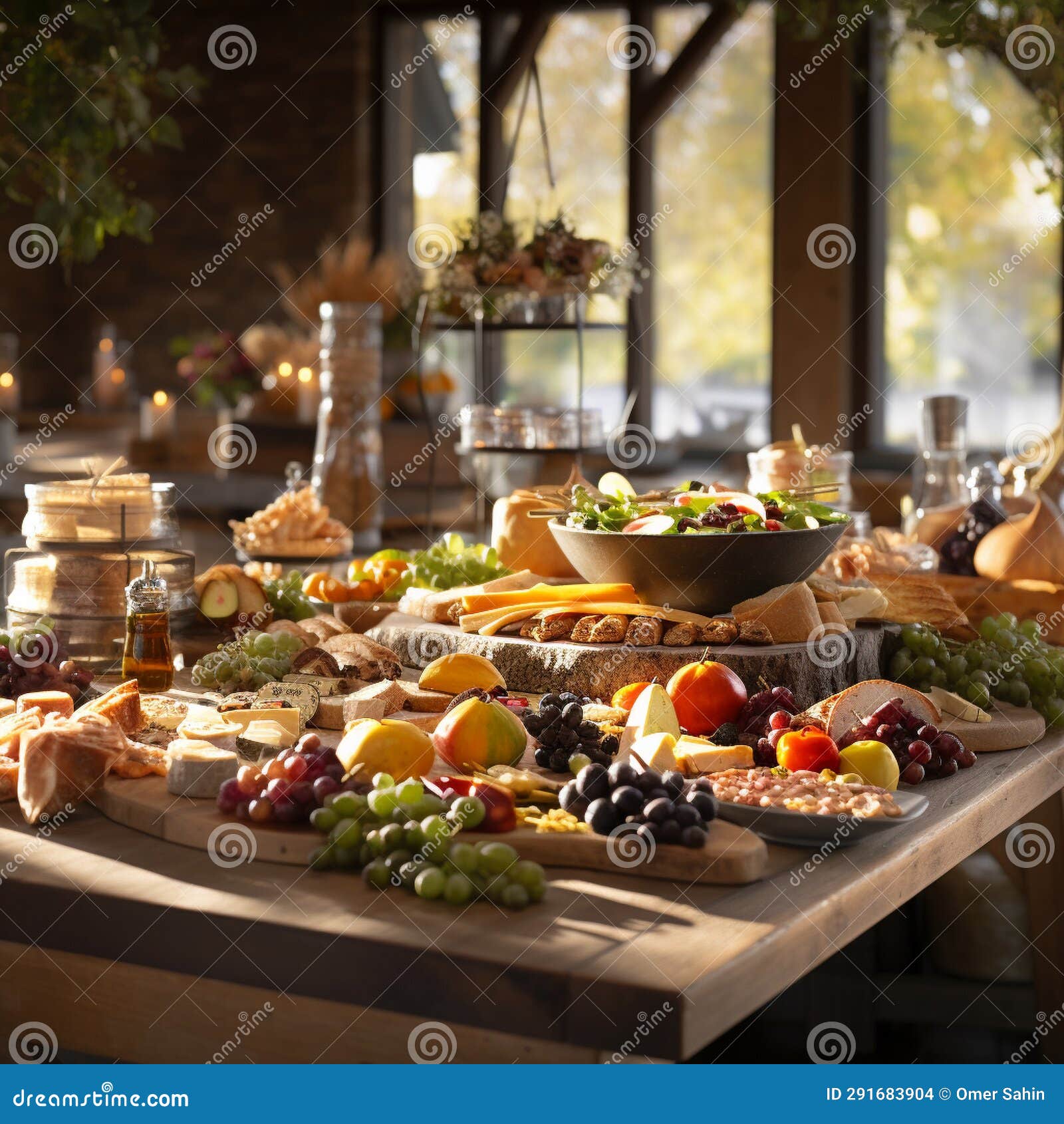 Rustic Chic Reception: Farm-to-Table Dining Stock Photo - Image of ...