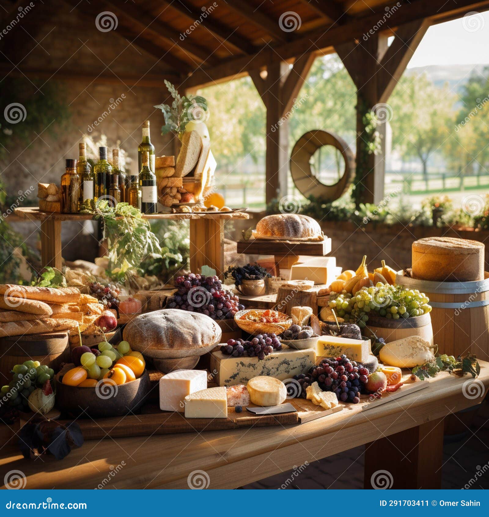 Rustic Chic Reception: Farm-to-Table Dining Stock Image - Image of ...