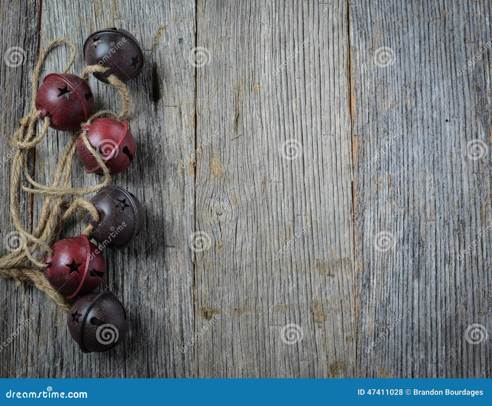 Rustic Christmas Bells stock photo. Image of decoration - 47411028