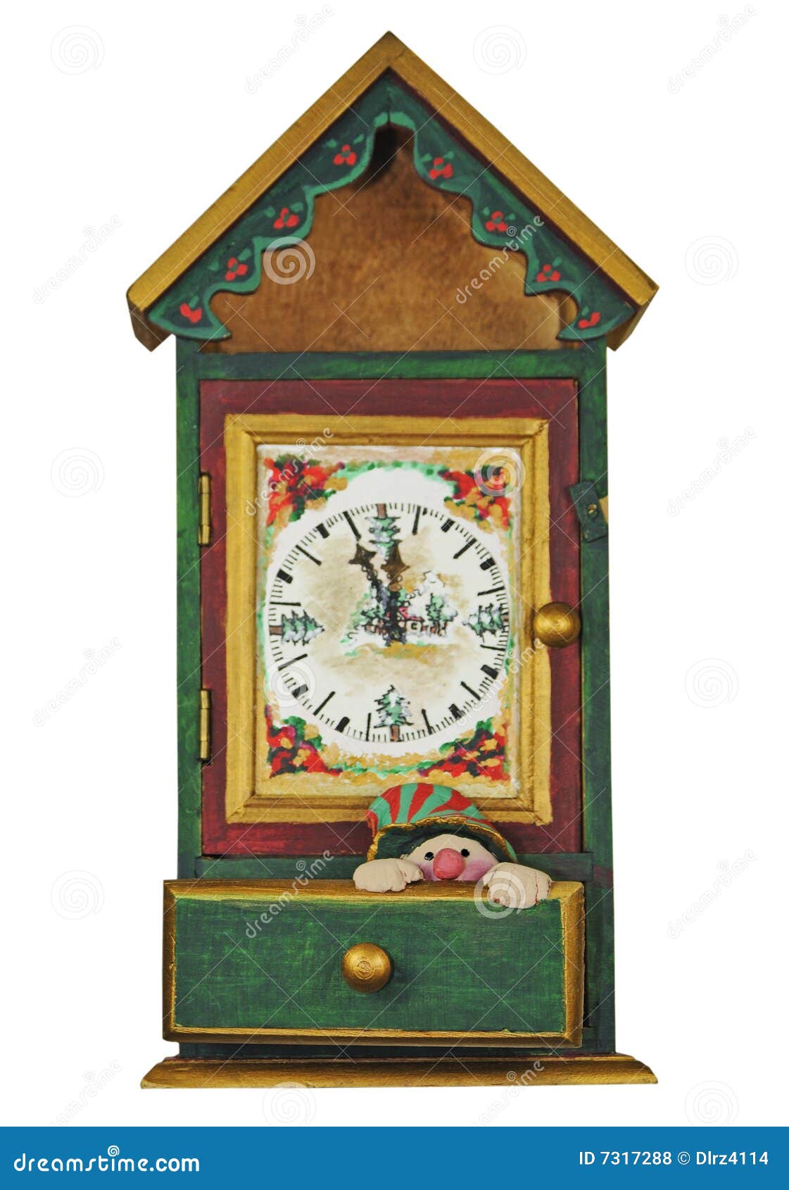 Rustic Christmas Clock stock photo. Image of handle, rustic - 7317288