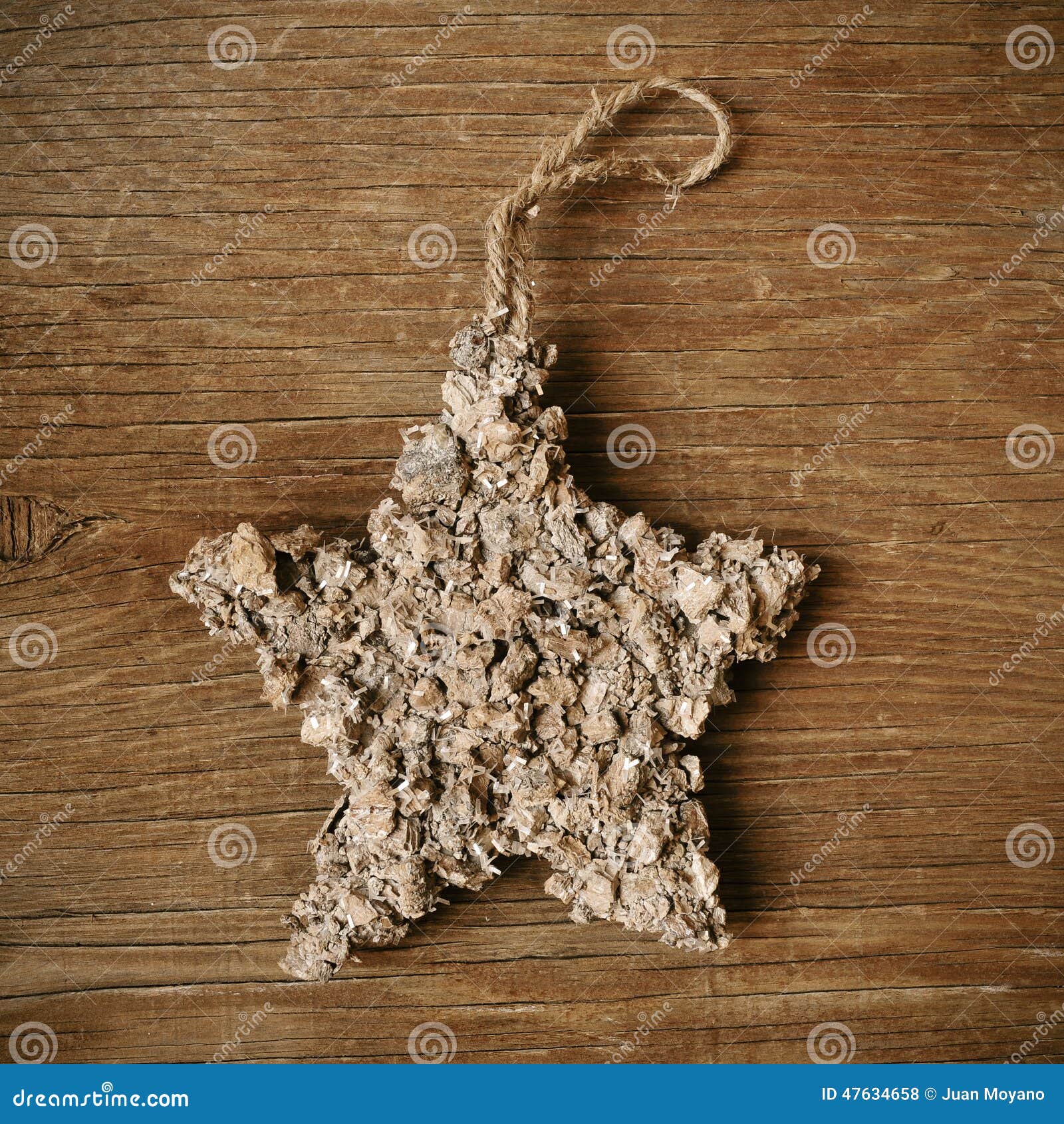 Rustic Christmas Star on a Wooden Surface Stock Photo - Image of card ...