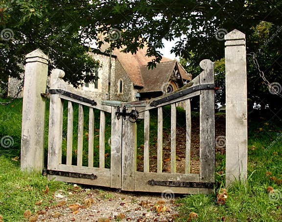 Rustic Church Gate stock photo. Image of cemetery, rural - 1373260