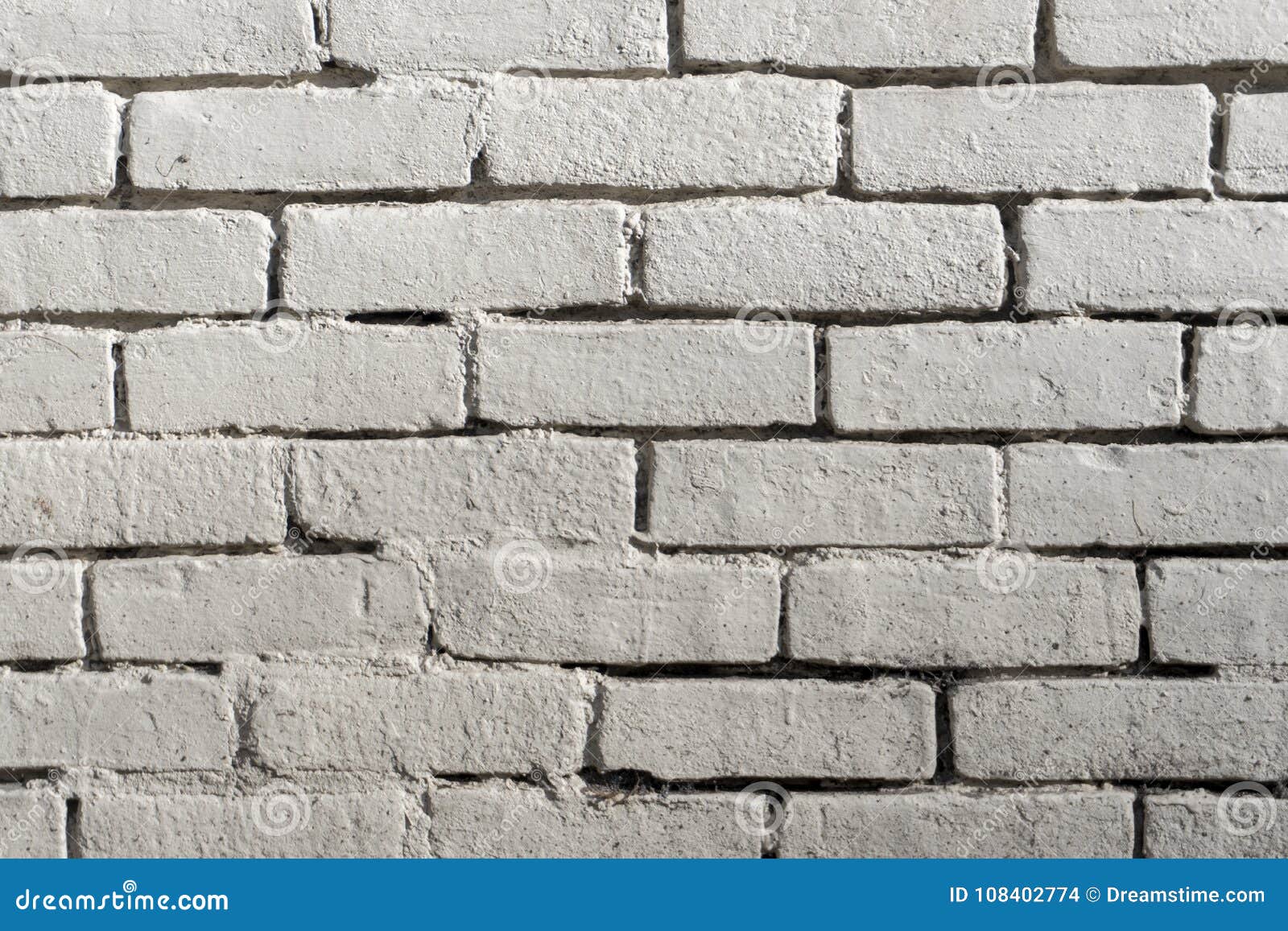 Rustic, Clean, White-Brick Suburban Wall Stock Photo - Image of bold ...