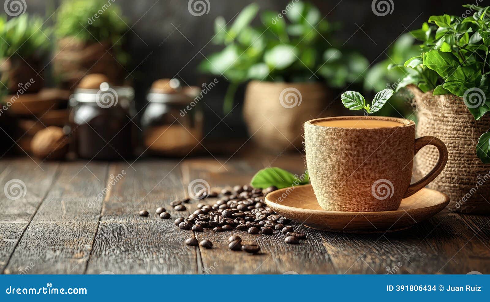Rustic Coffee Pot With Coffee Beans Stock Image | CartoonDealer.com ...