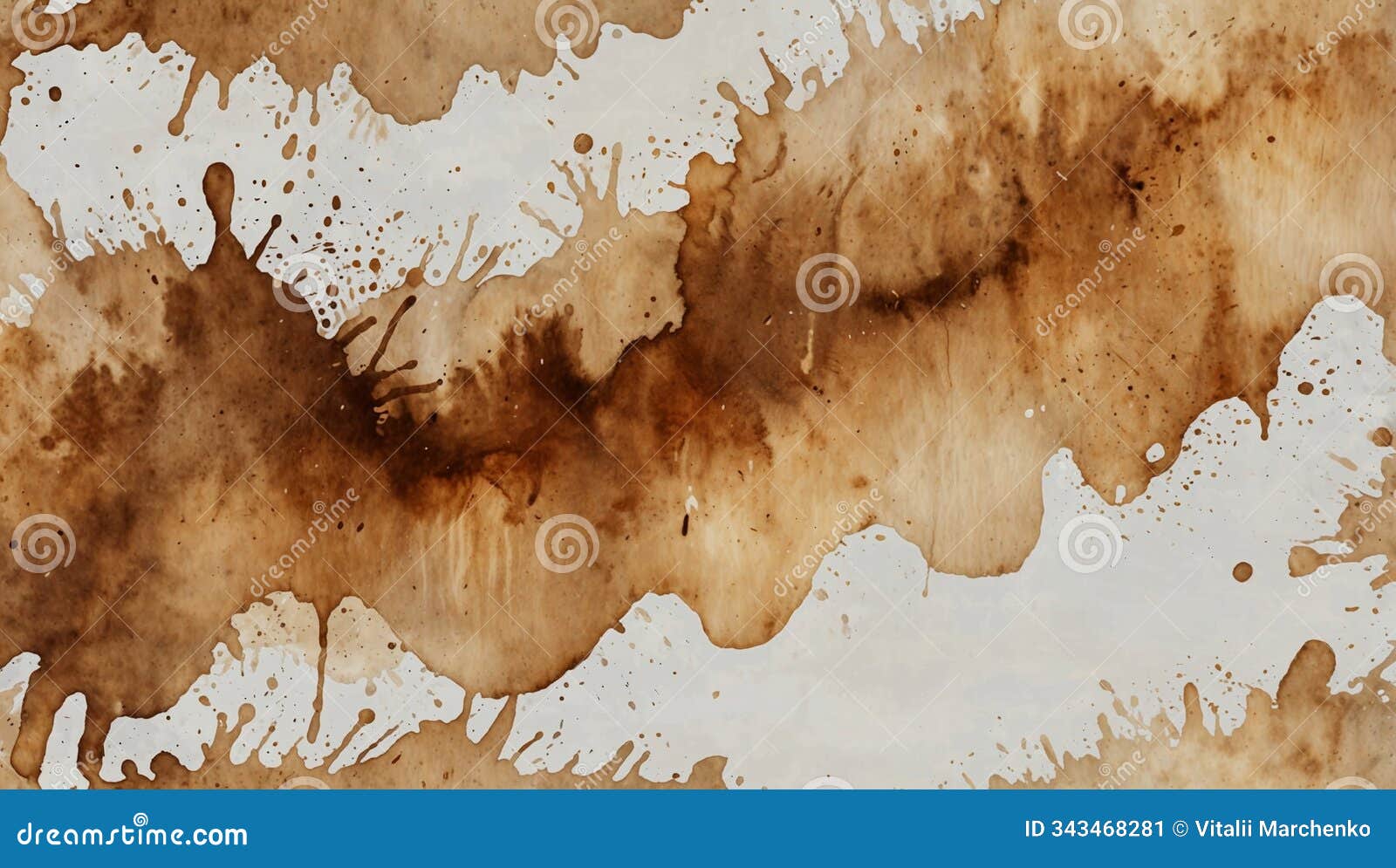 Rustic Coffee Stain Textured Background with Organic Splatter Patterns ...