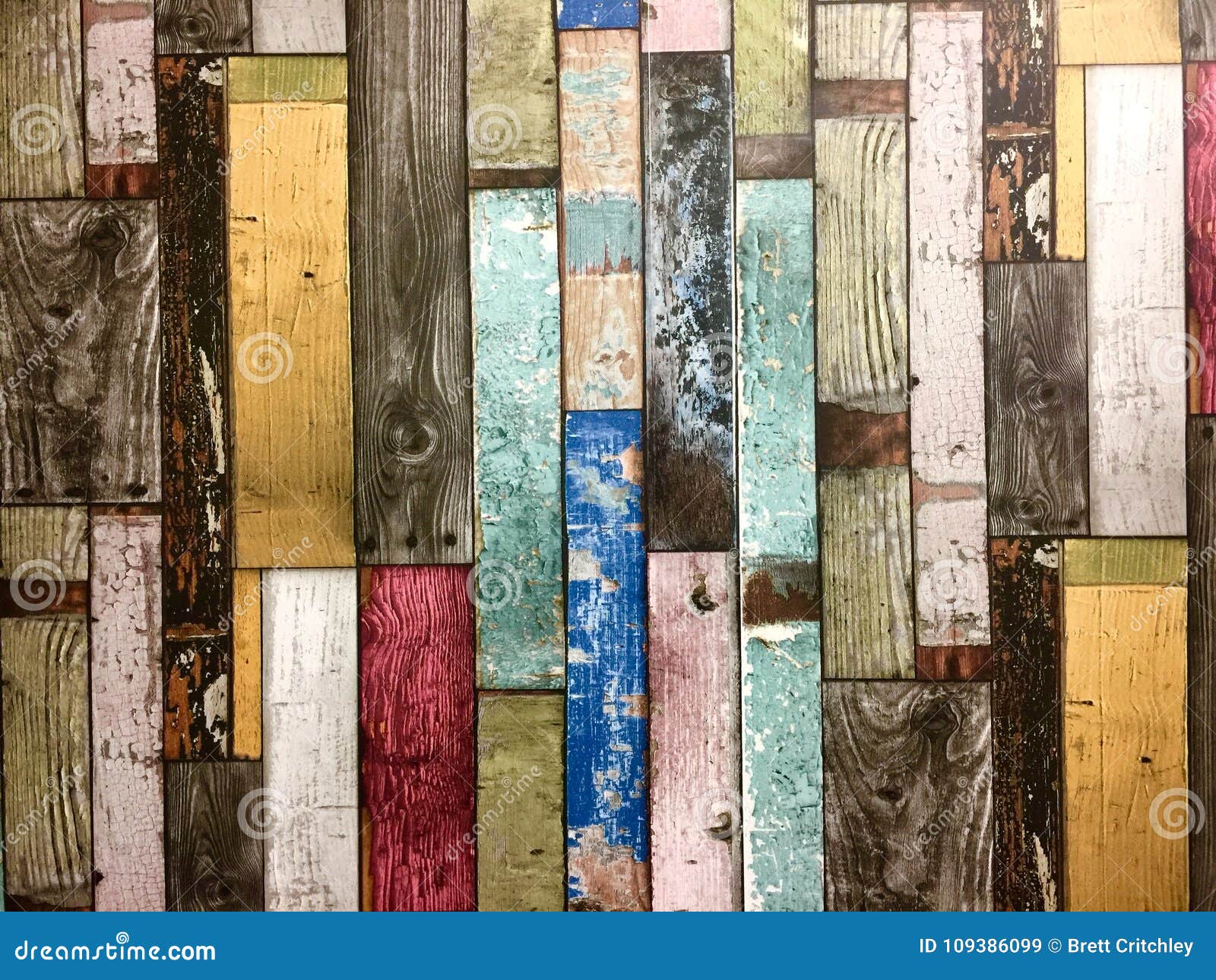 Rustic Colorful Wooden Boards Background. Stock Image - Image of bords ...