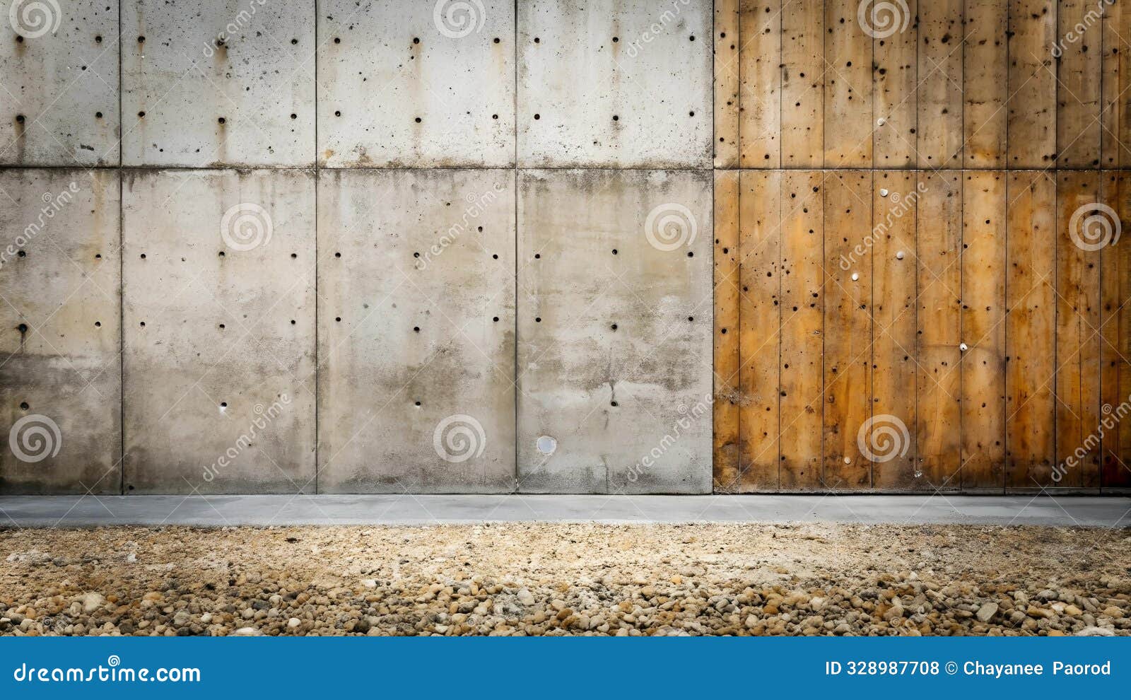 Rustic Concrete Wall with Exposed Aggregate AI Generated Stock ...