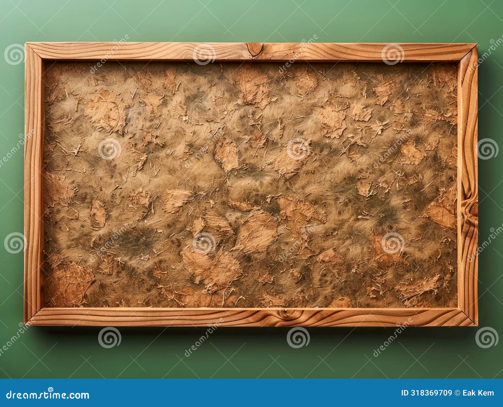 Rustic Cork Board Frame on Green Wall Classroom, Office, Home Decor ...