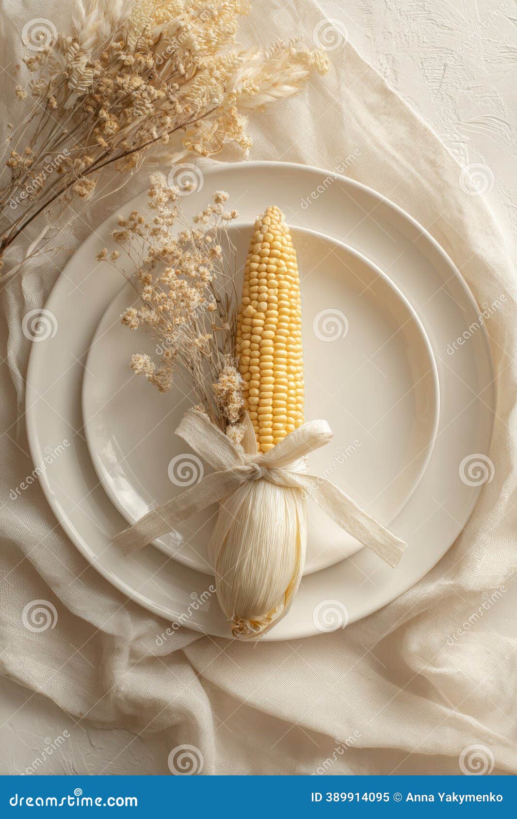 A Rustic Corn Background Design Featuring An Assortment Of Freshly ...