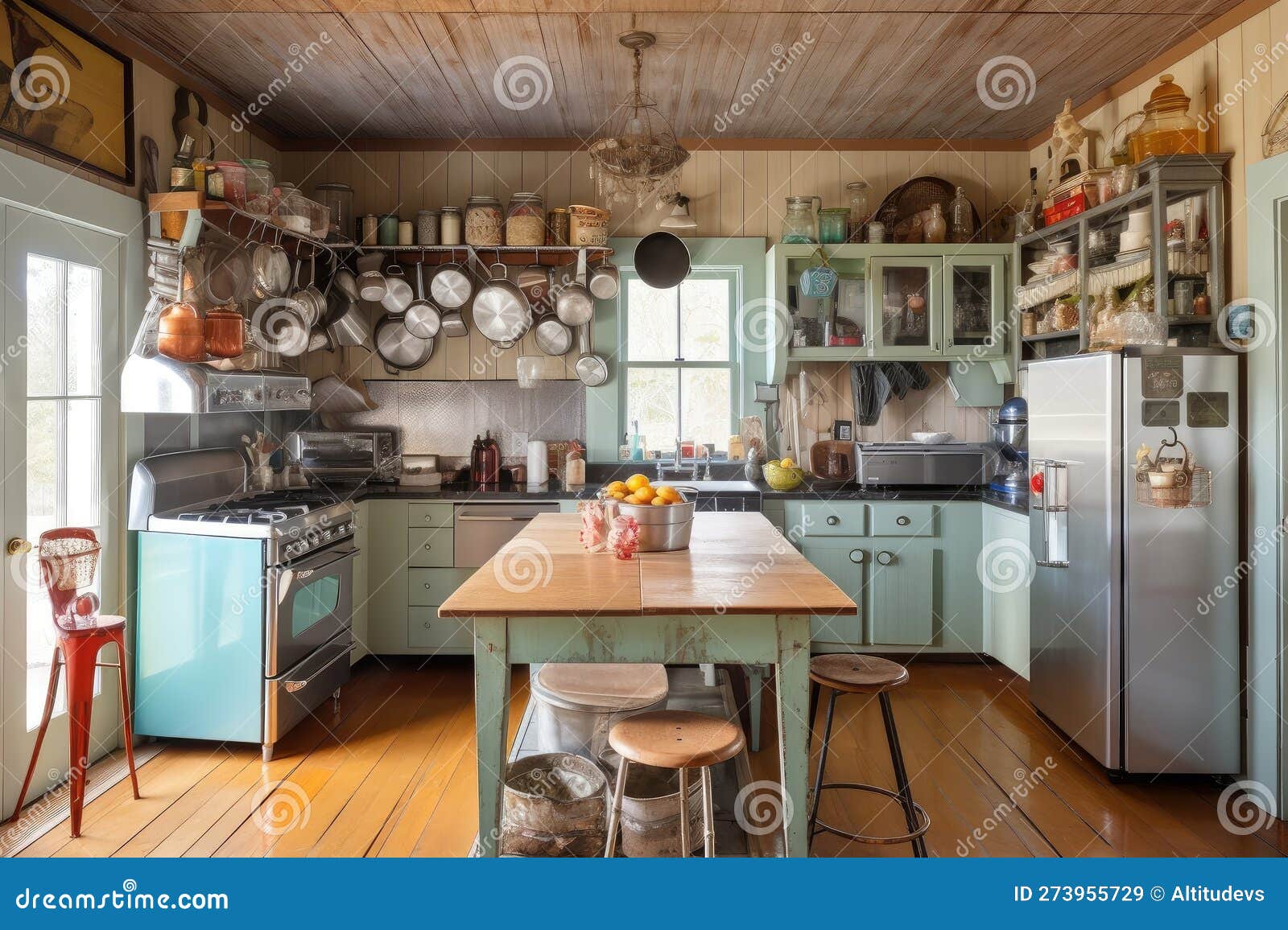 Rustic and Cottage-style Kitchen, with Mix of Vintage and Modern ...