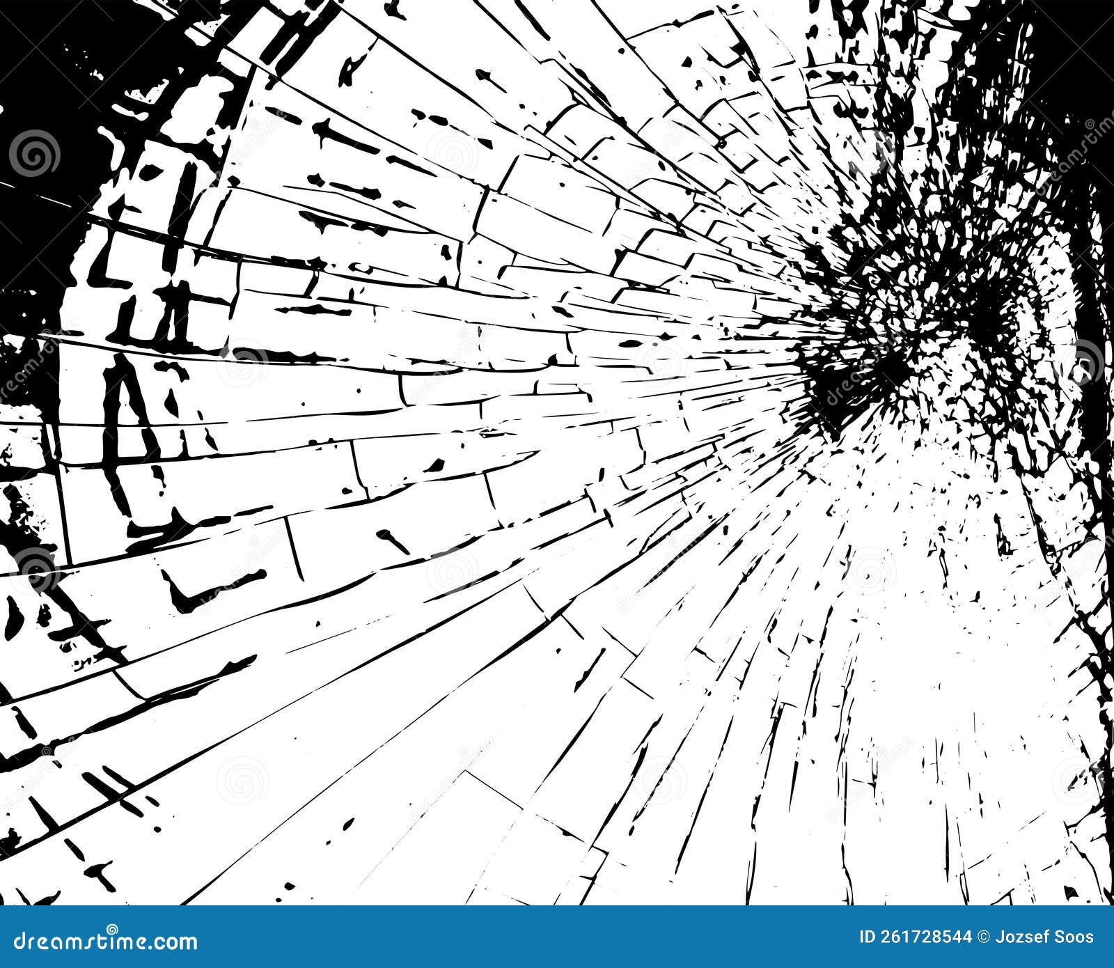Rustic Cracked Vector Texture with Many Cracks and Scratches. Abstract ...
