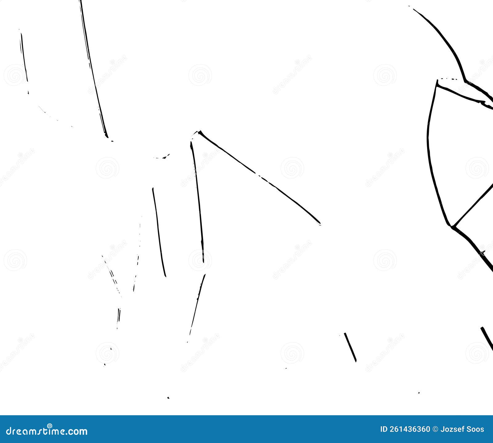 Rustic Cracked Vector Texture with Many Cracks and Scratches. Abstract ...