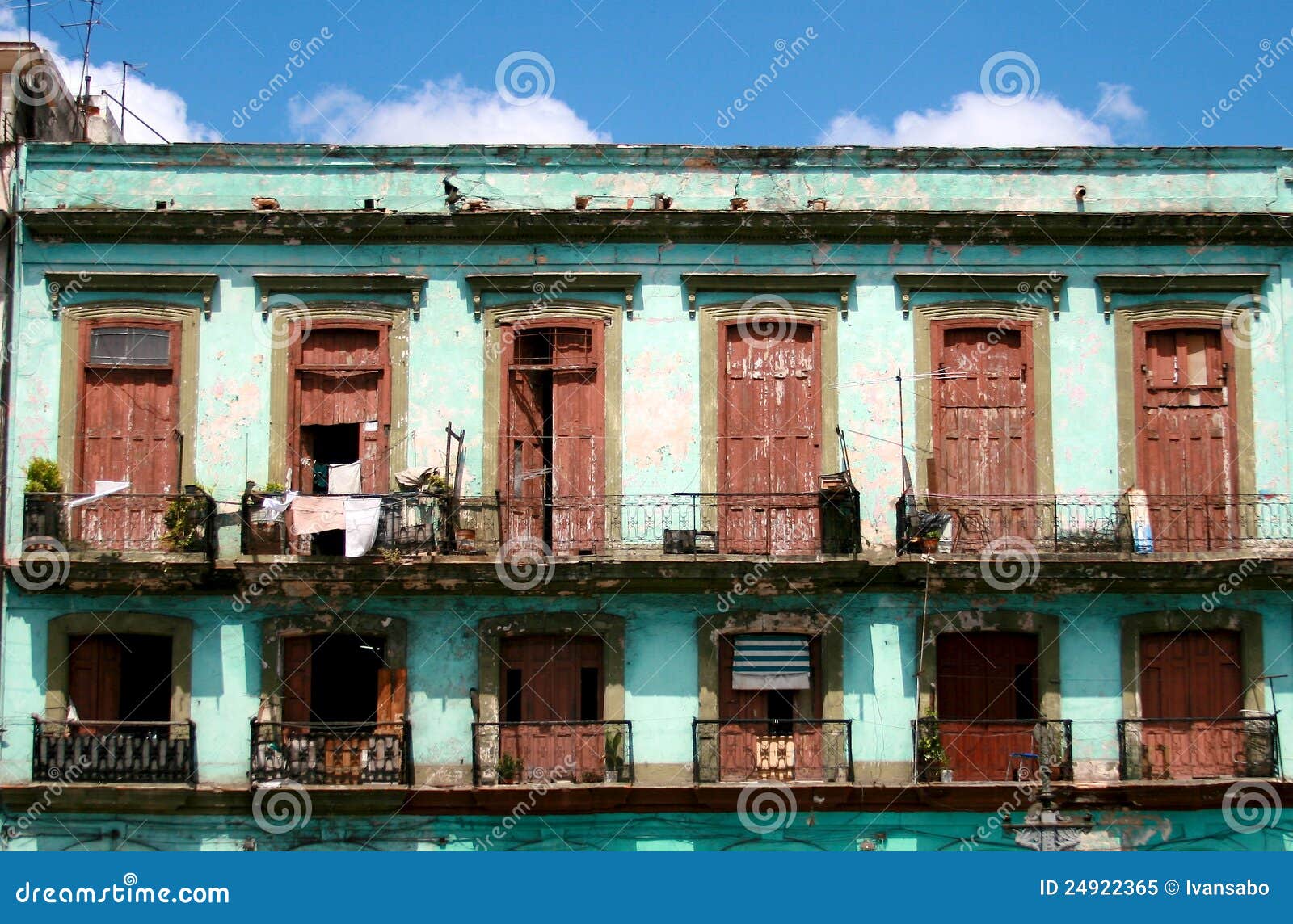 Rustic Cuban apartments stock image. Image of eroded - 24922365