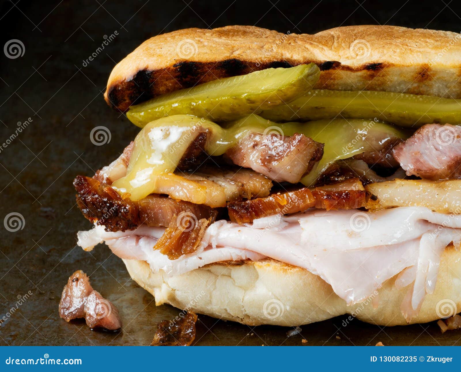 Rustic Cuban Cubano Sandwich Stock Image - Image of meat, cheese: 130082235