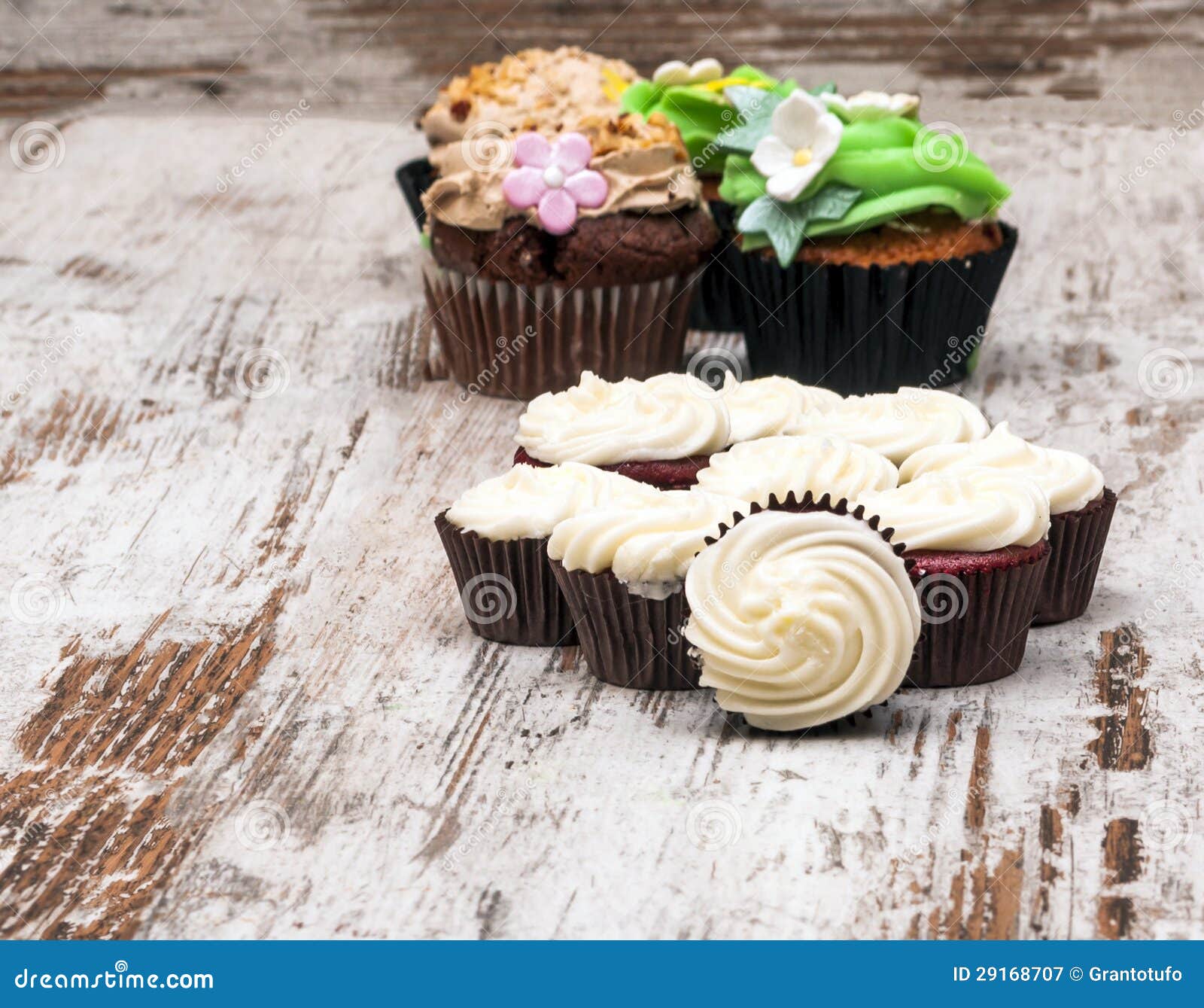 Rustic cupcakes stock image. Image of love, choice, gourmet - 29168707