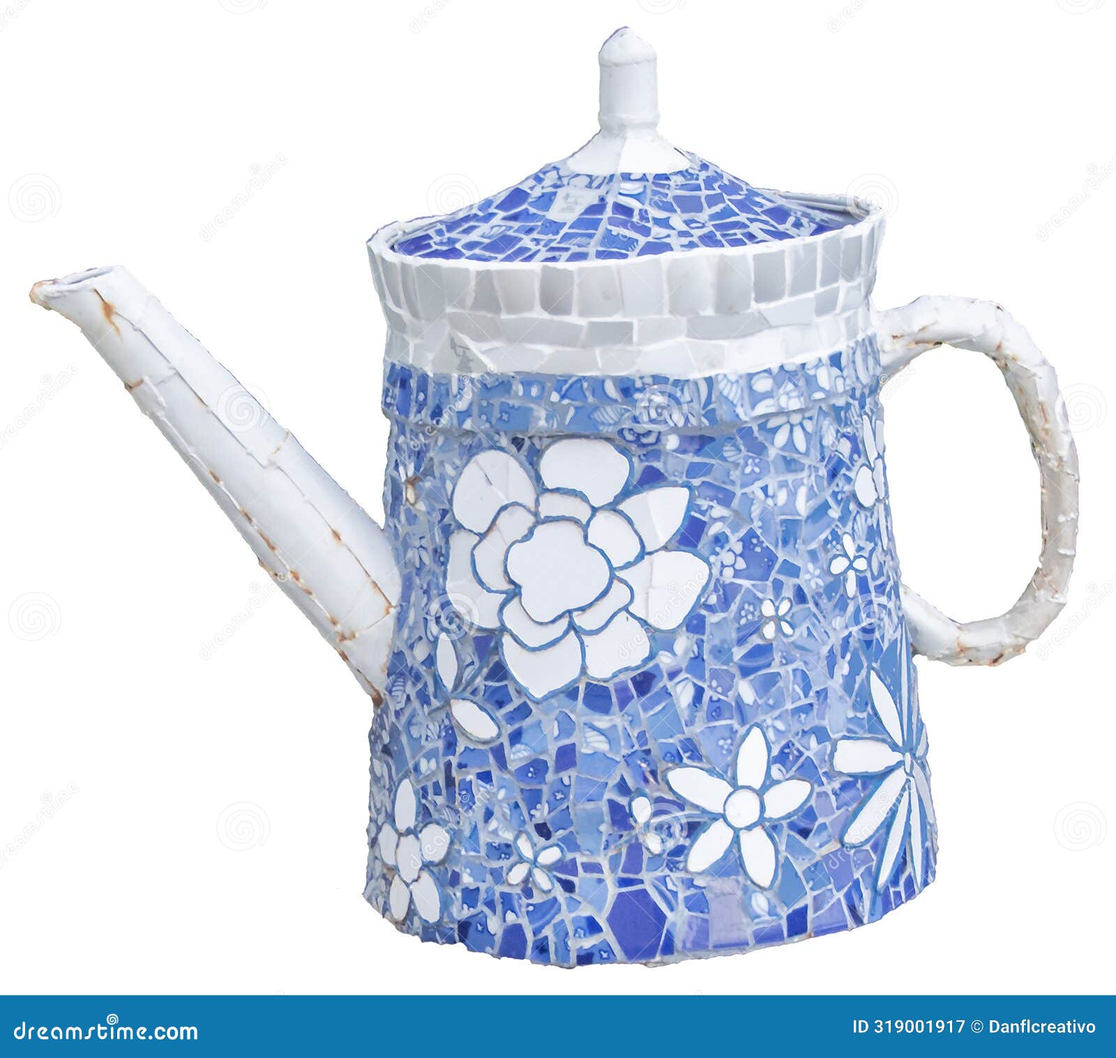 Rustic Decorated Teapot Isolated Photo Stock Image - Image of ceramics ...