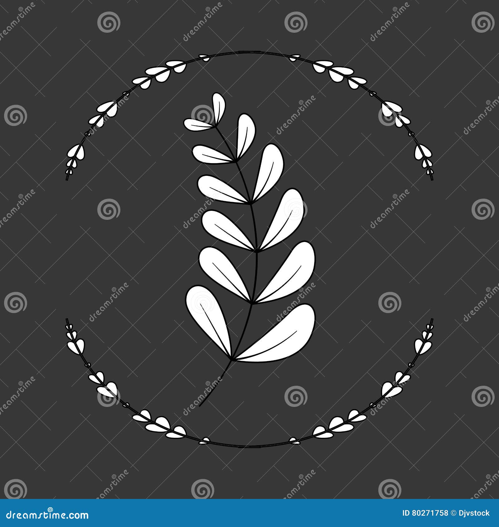 Rustic decorative style stock vector. Illustration of leaf - 80271758