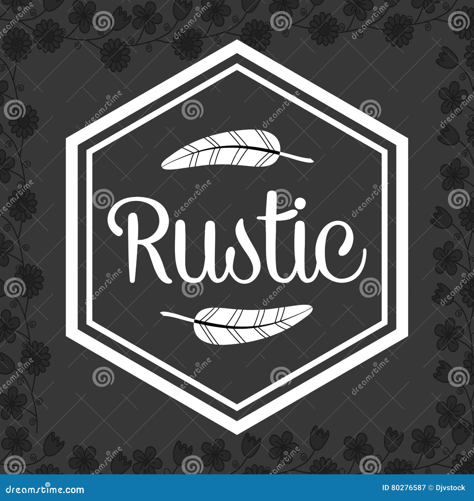 Rustic decorative style stock vector. Illustration of clip - 80276587