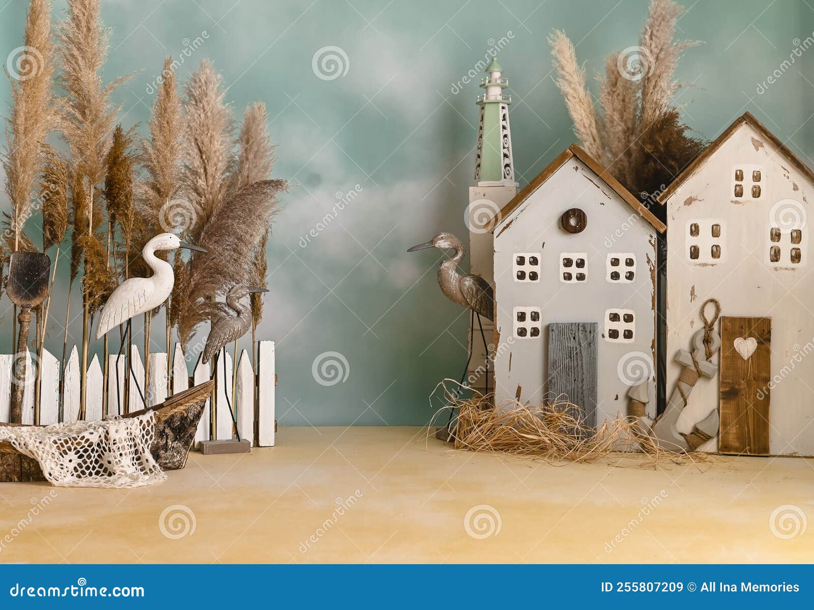 Rustic Delta Custom Made Sett Up,tematic Seaside Decor Stock Image ...