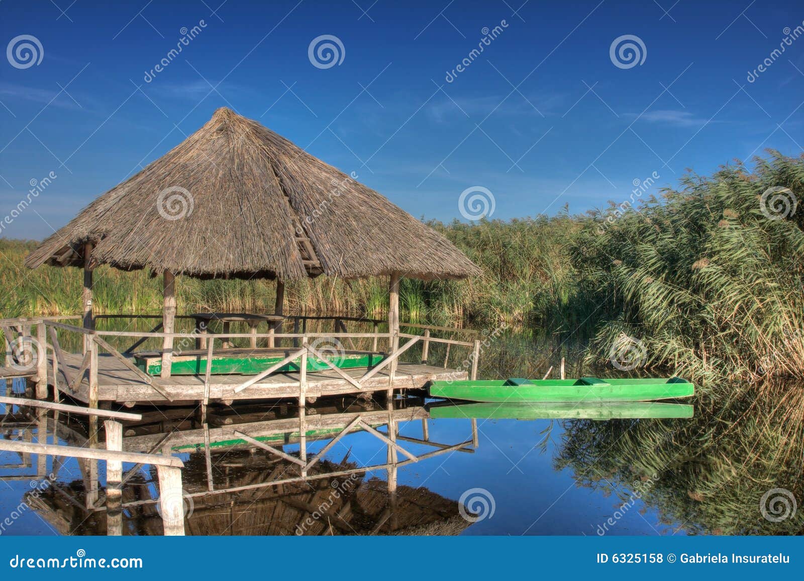 Rustic dock stock photo. Image of reed, nature, landscape - 6325158