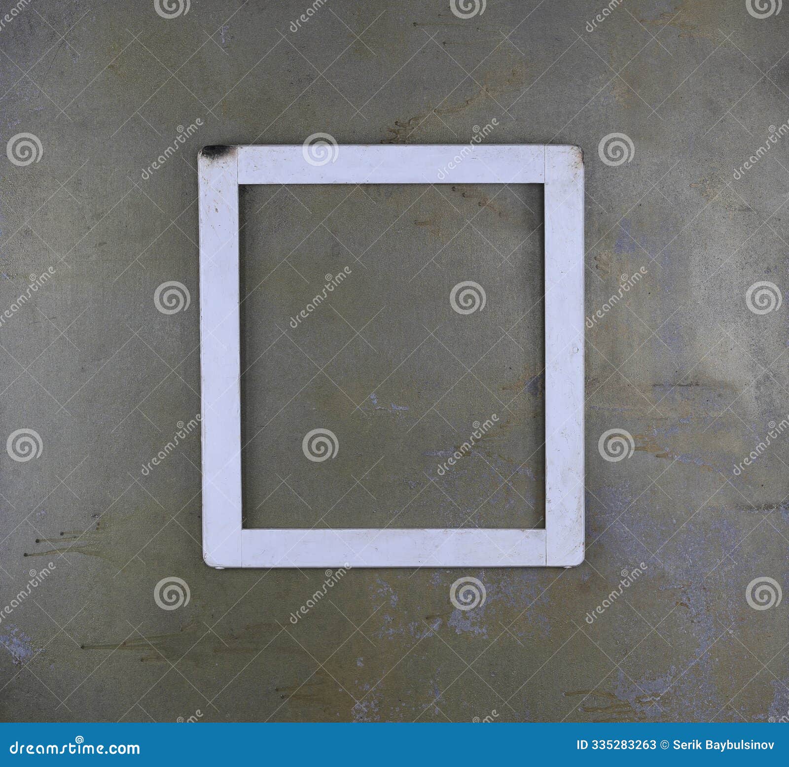Rustic Dusty Frame on Concrete Wall Stock Image - Image of blank, frame ...