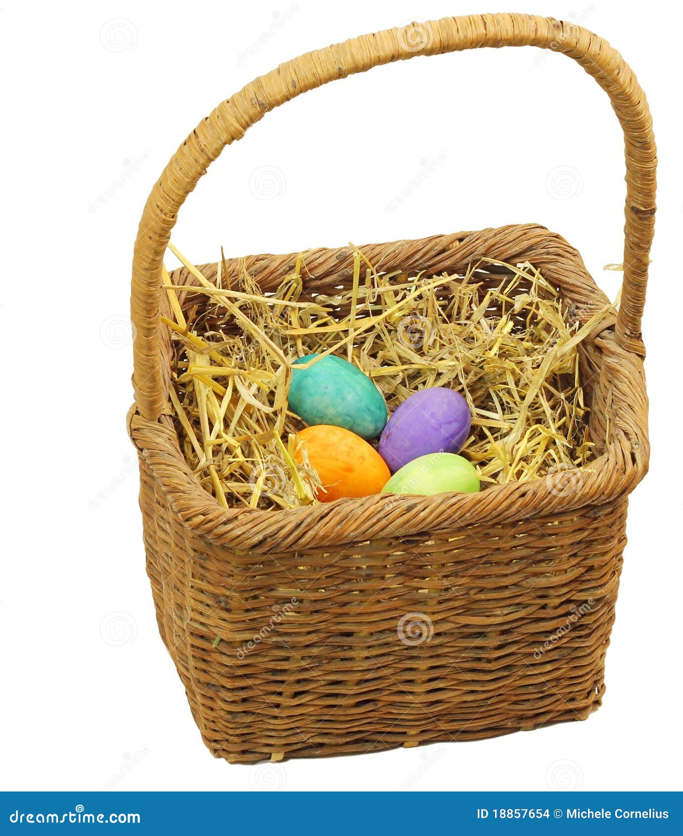 Rustic Easter basket stock photo. Image of easter, colored - 18857654
