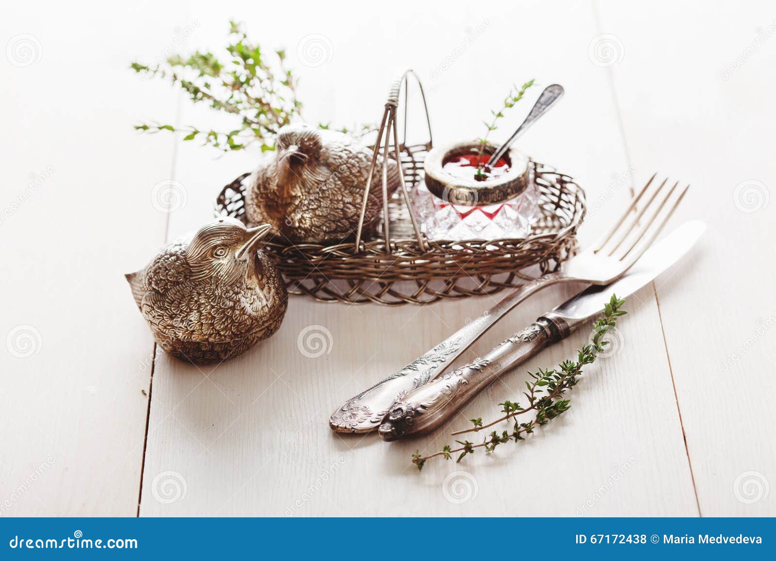 Rustic Eastern Table Setting Stock Photo - Image of holiday, natural ...