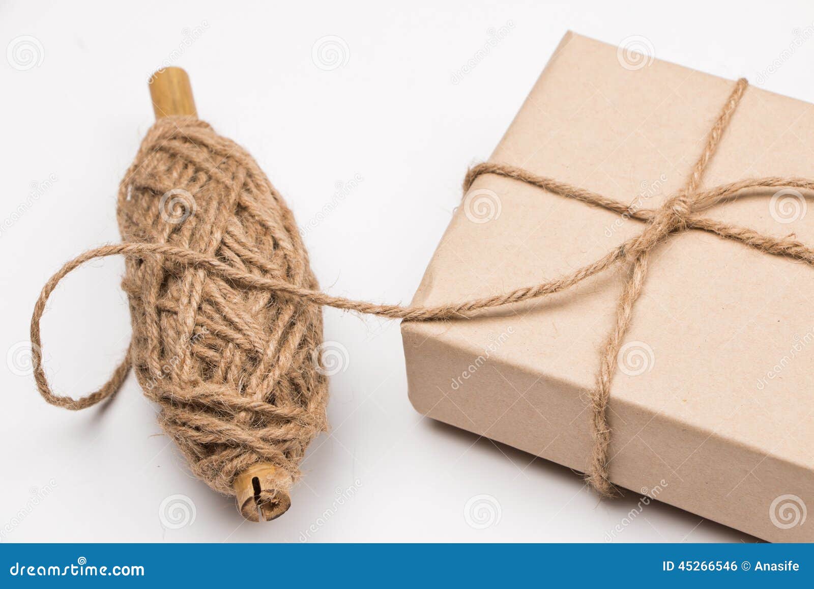 Rustic eco package stock photo. Image of tied, christmas - 45266546