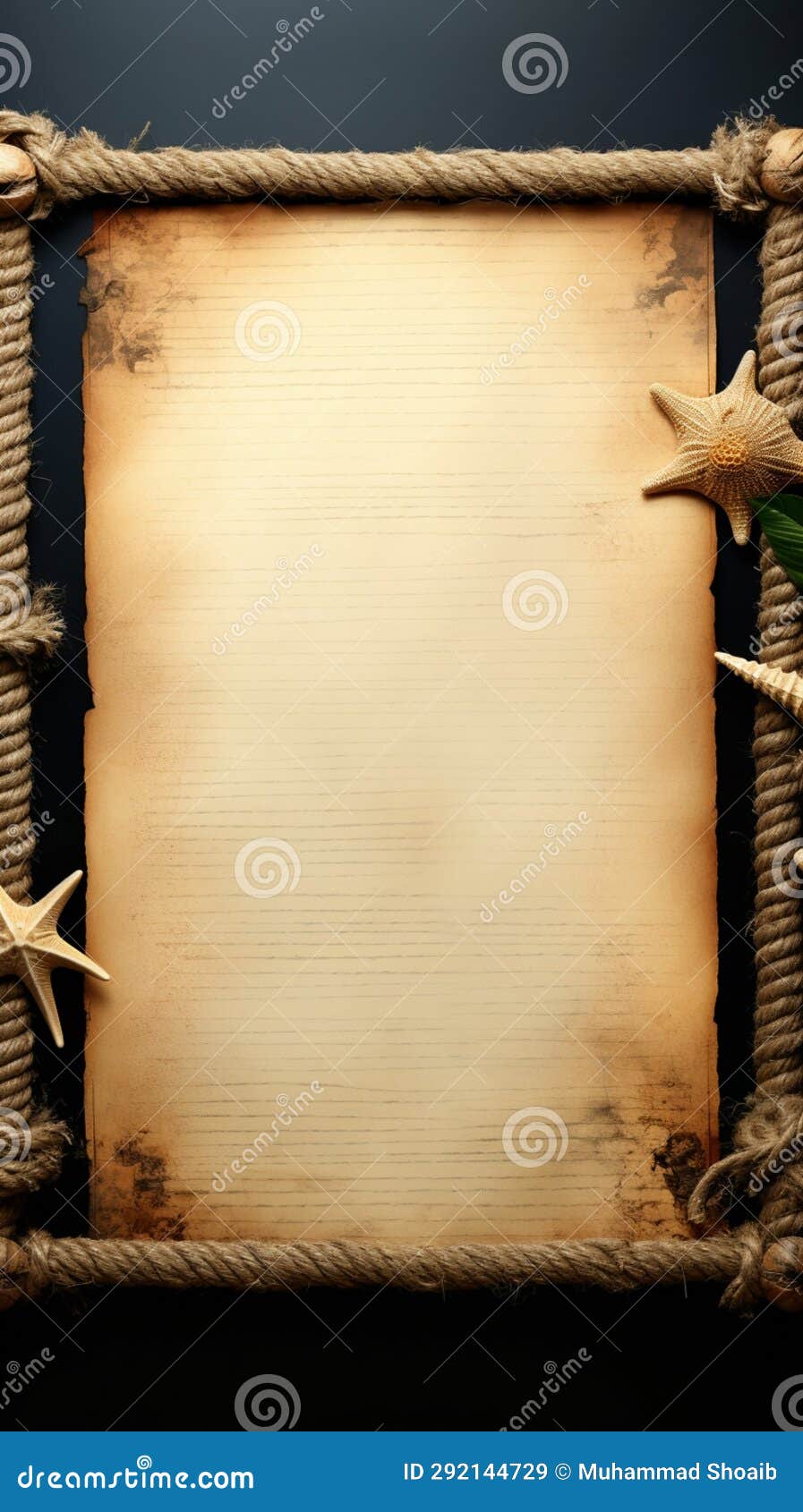 Rustic Elegance Nautical Rope Frames Blank Paper, Adding Maritime ...