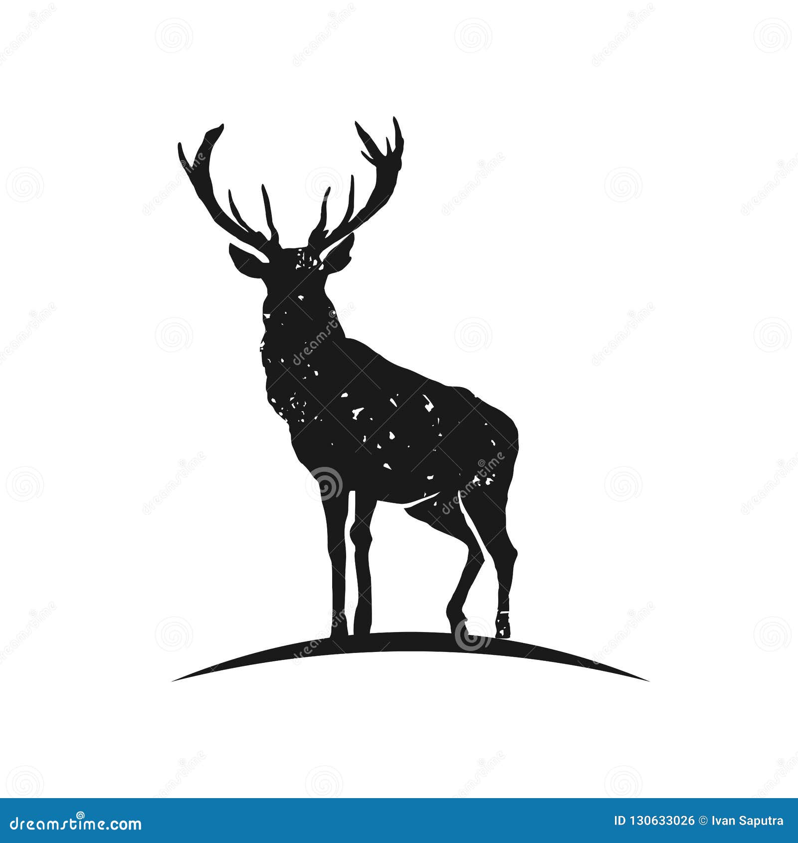Rustic Elk Silhouette Logo Inspiration Cartoon Vector | CartoonDealer ...
