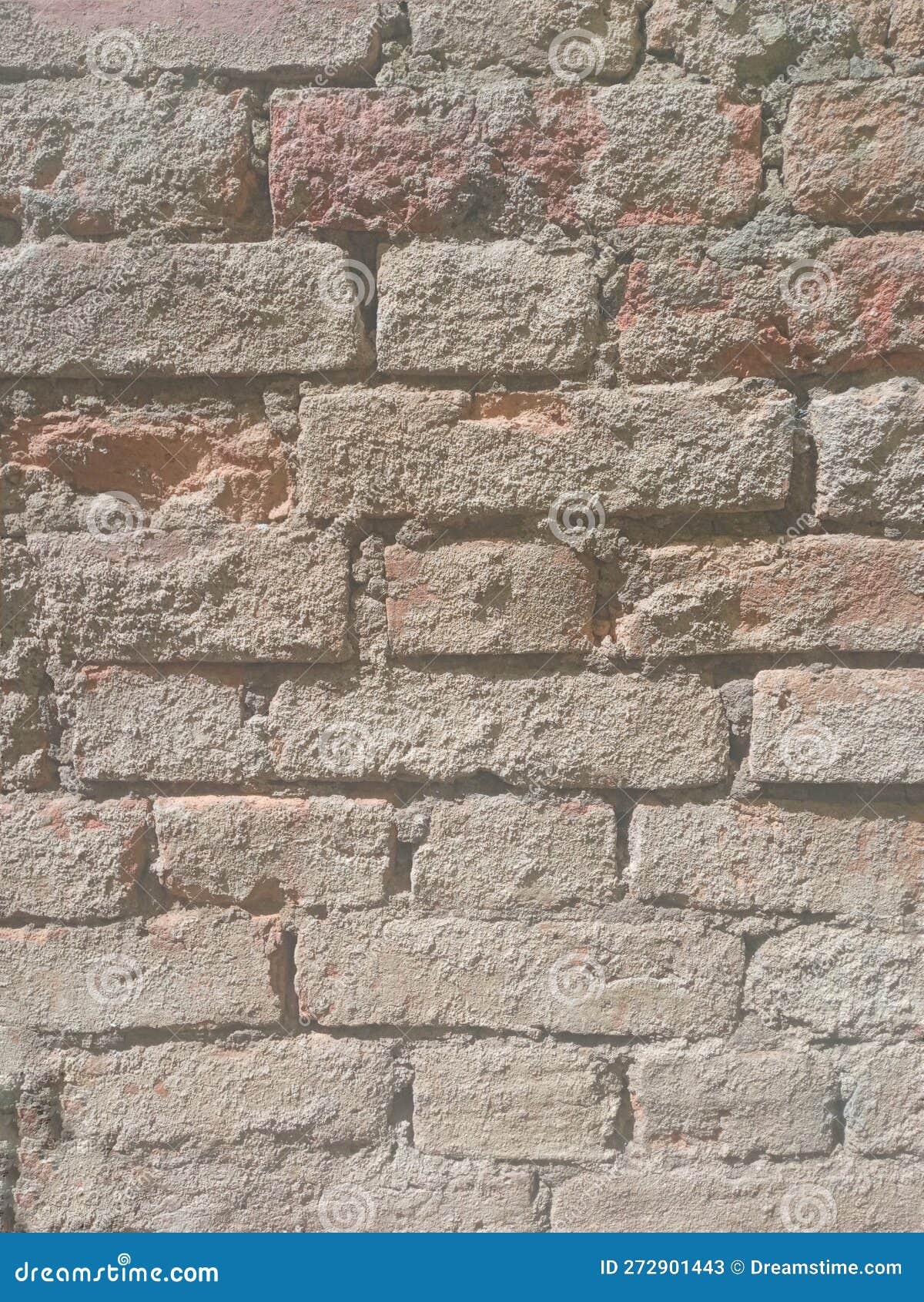 Rustic Exposed Solid Brick Wall in External Environment of Residence ...