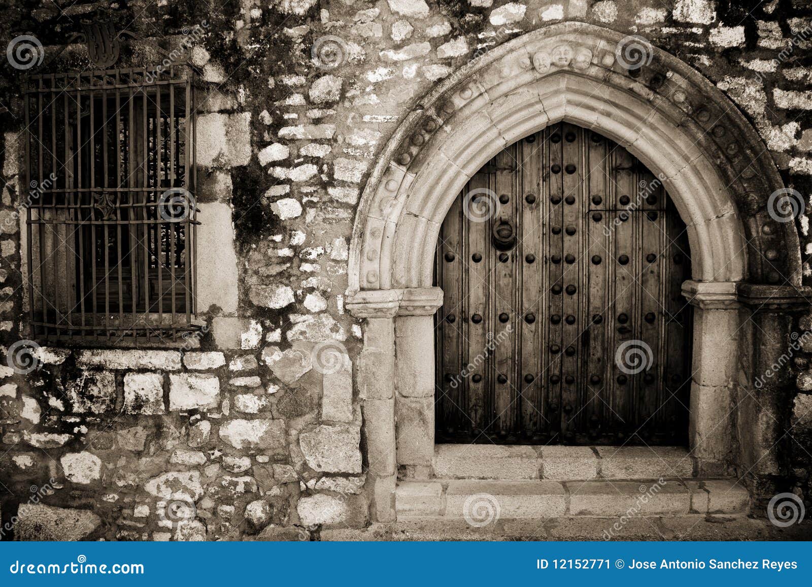 Rustic facade stock image. Image of ancient, brick, residential - 12152771