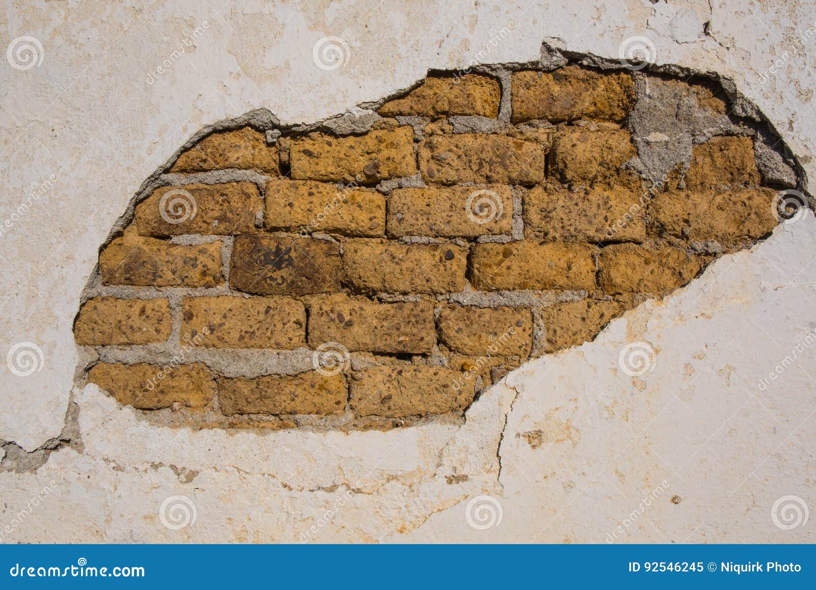 Rustic Facade with Ancient Clay Bricks Stock Image - Image of facade ...