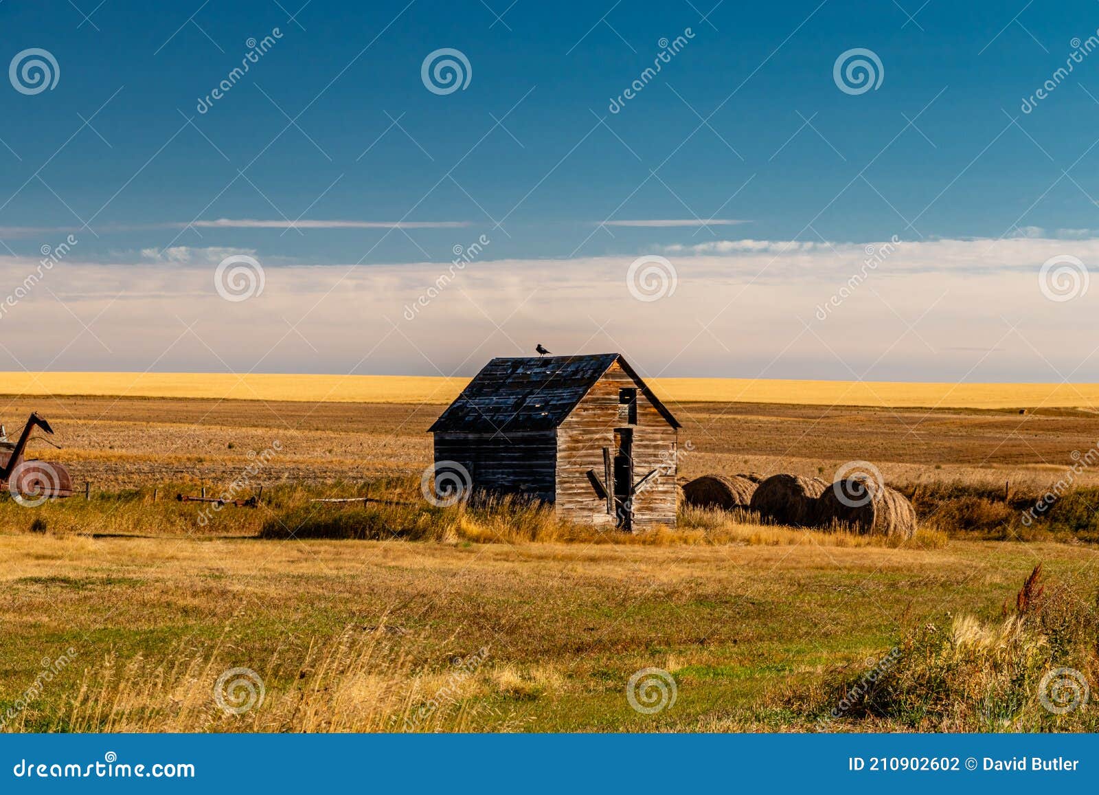 Rustic Farm Out Buildings. Kneehill County, Alberta, Canada Stock Photo ...