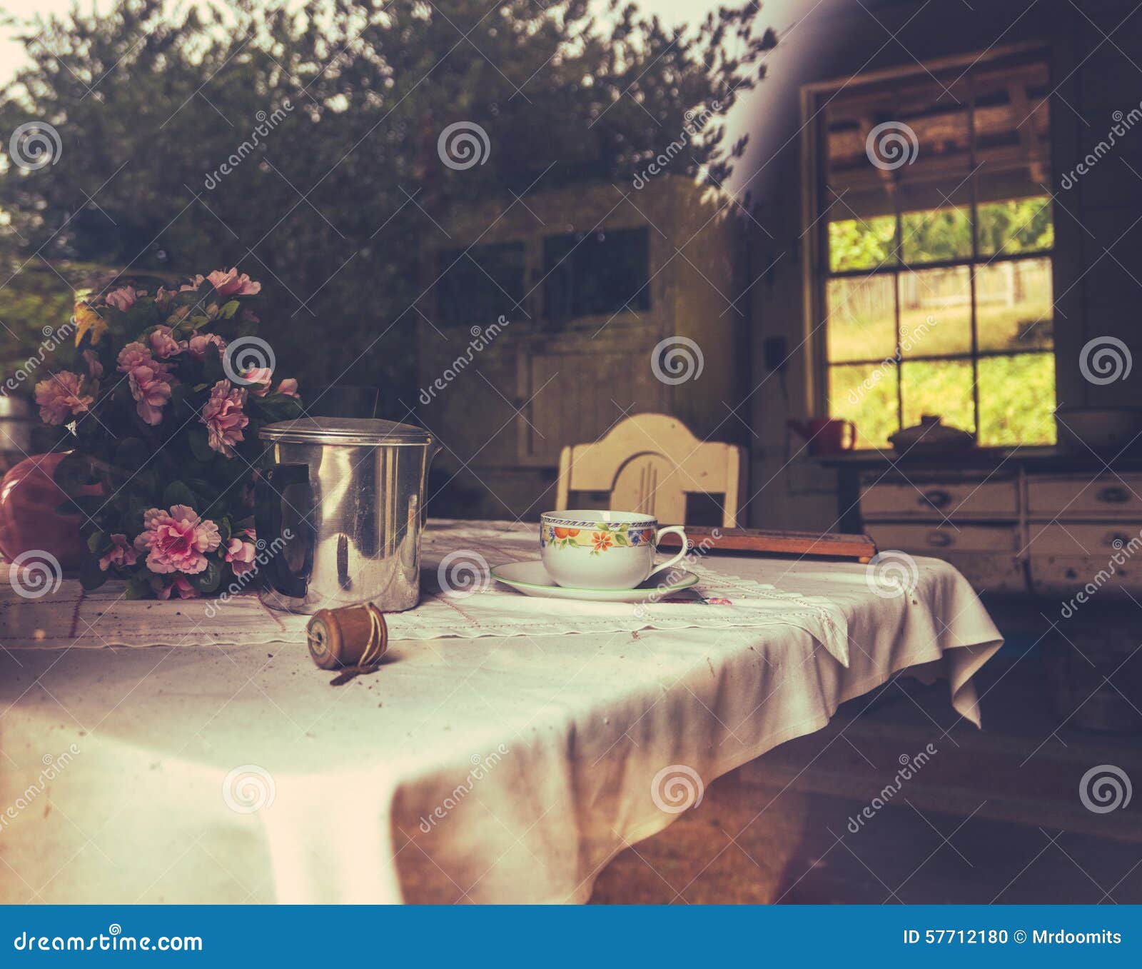 Rustic Farmhouse Kitchen stock photo. Image of aged, grunge - 57712180
