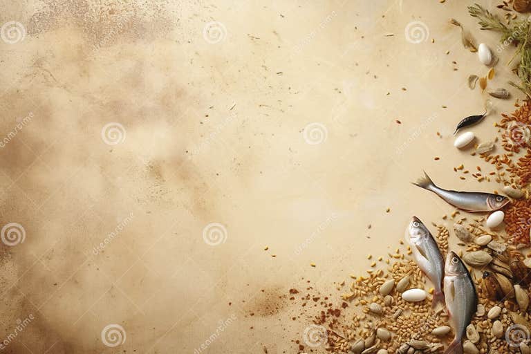 Rustic Fish Food Preparation Stock Illustration - Illustration of dish ...