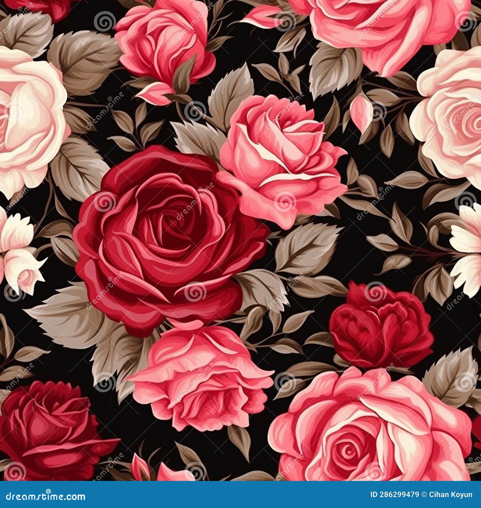 Rustic Floral Pattern for Country Themes Stock Illustration ...