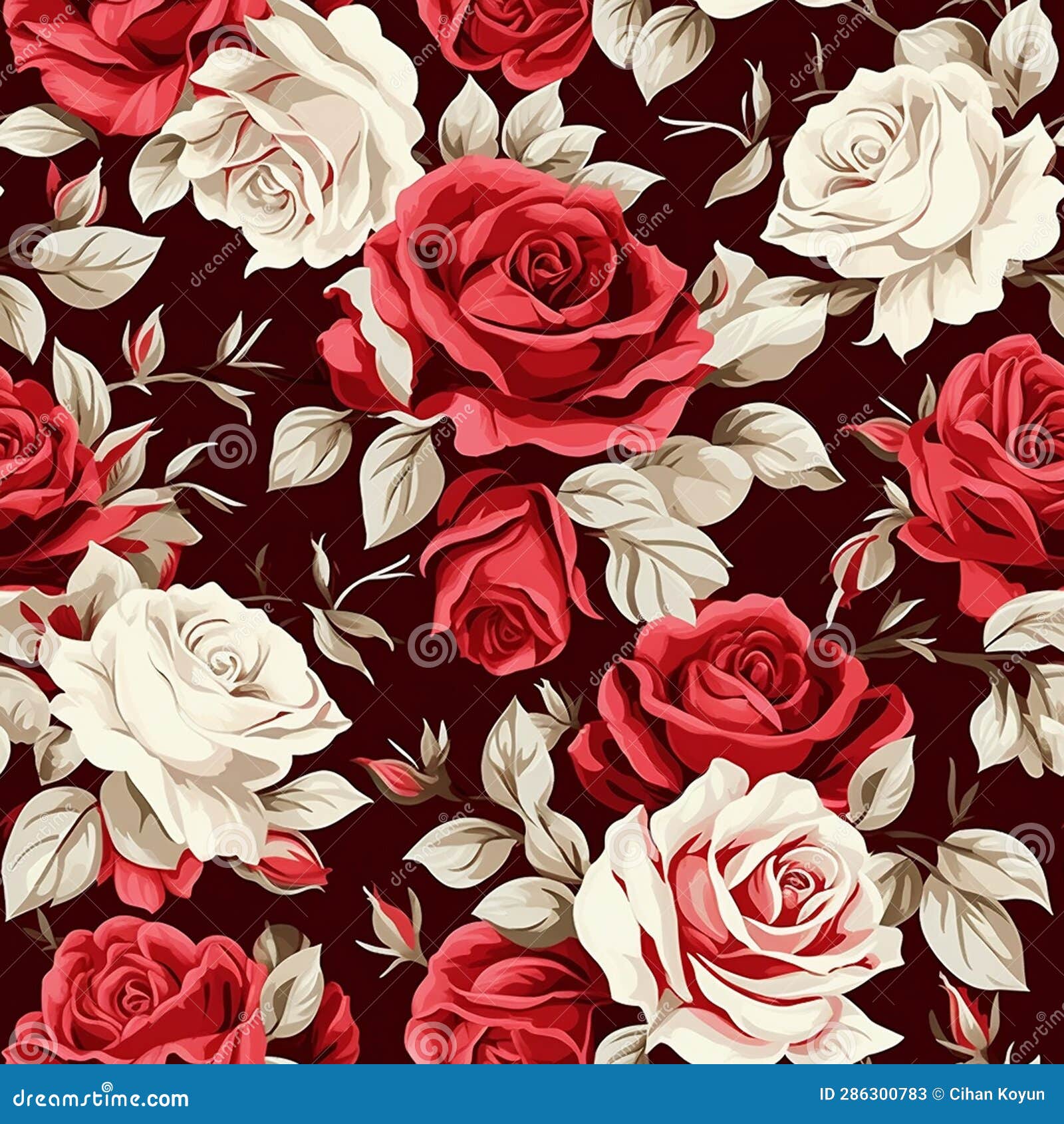 Rustic Floral Pattern for Country Themes Stock Illustration ...