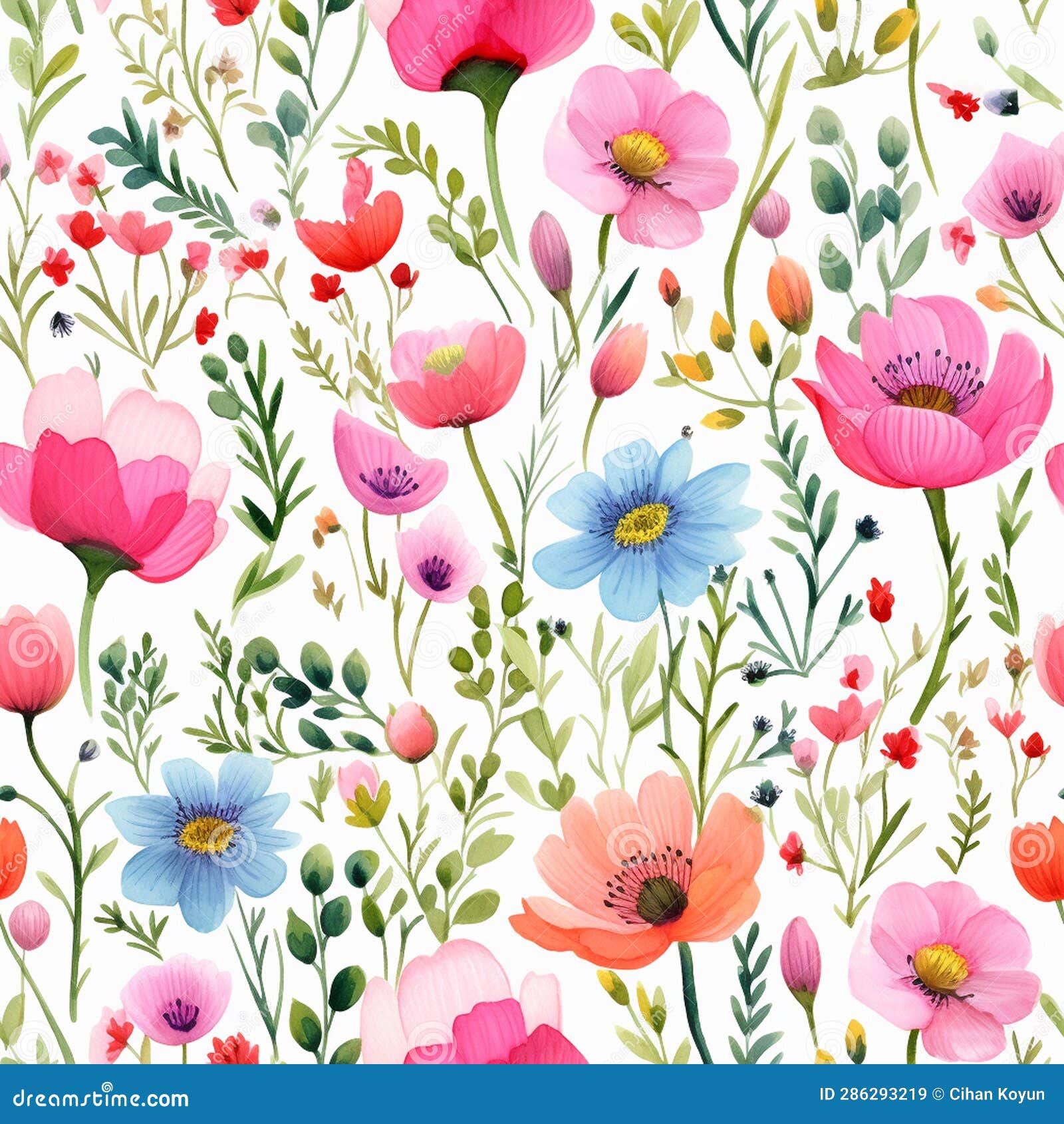 Rustic Floral Pattern for Country Themes Stock Illustration ...